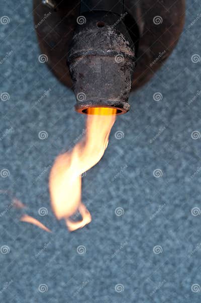 Blowtorch with fire stock photo. Image of kerosene, metallic - 26216378
