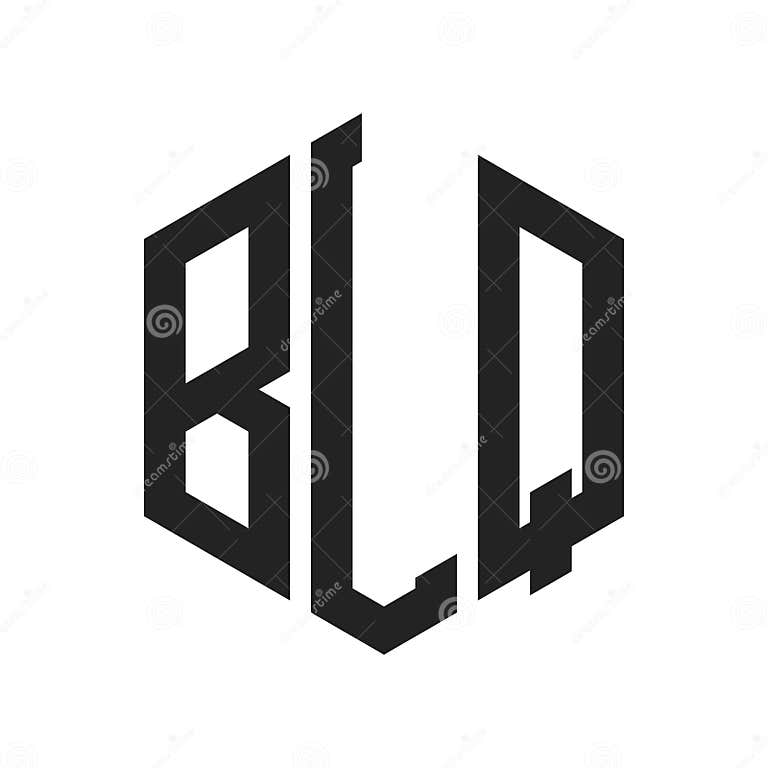 BLQ Logo Design. Initial Letter BLQ Monogram Logo Using Hexagon Shape ...