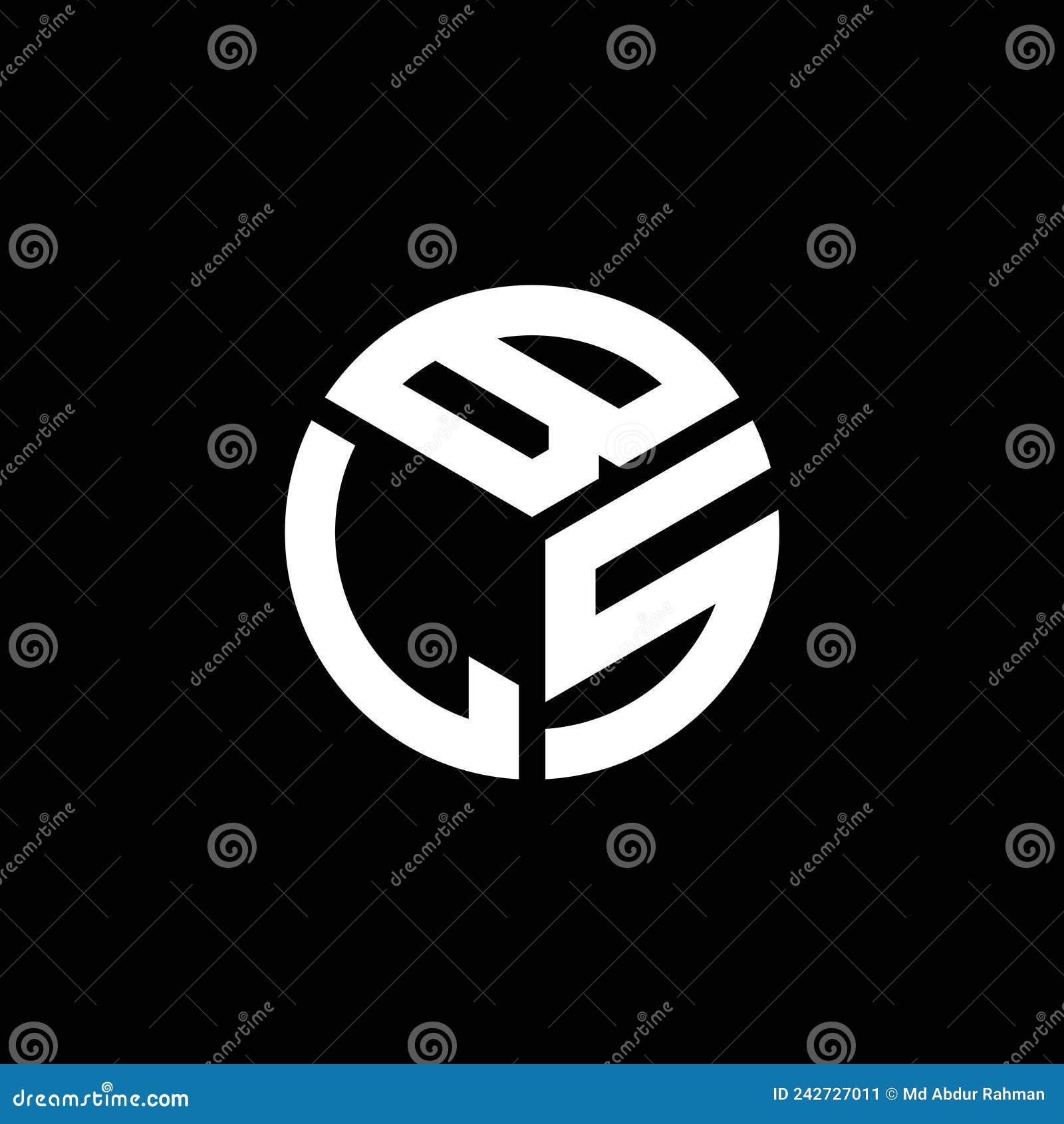 BLS Letter Logo Design on Black Background. BLS Creative Initials ...