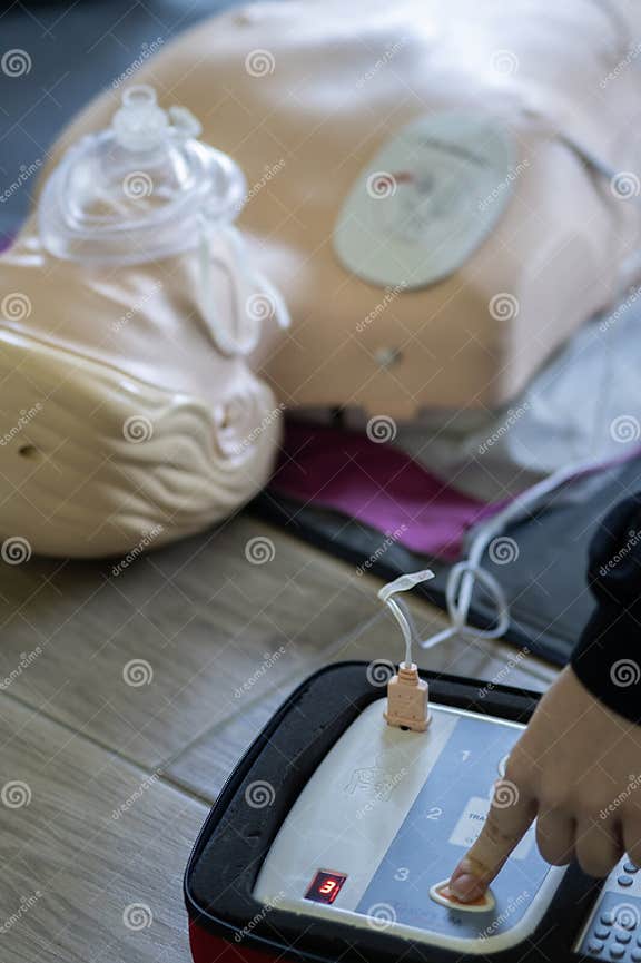 BLSD. First Aid Training Concept Stock Photo - Image of care, device ...