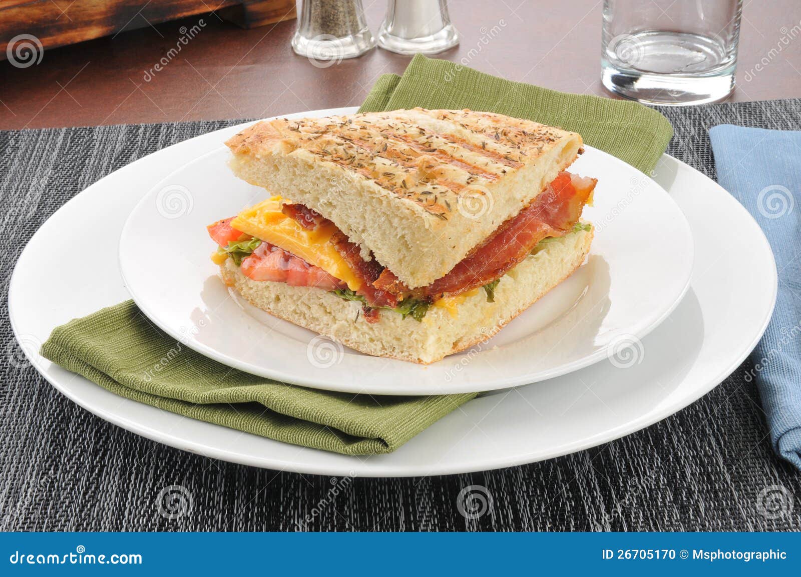 BLT panini stock photo. Image of bread, dinner, sandwich - 26705170