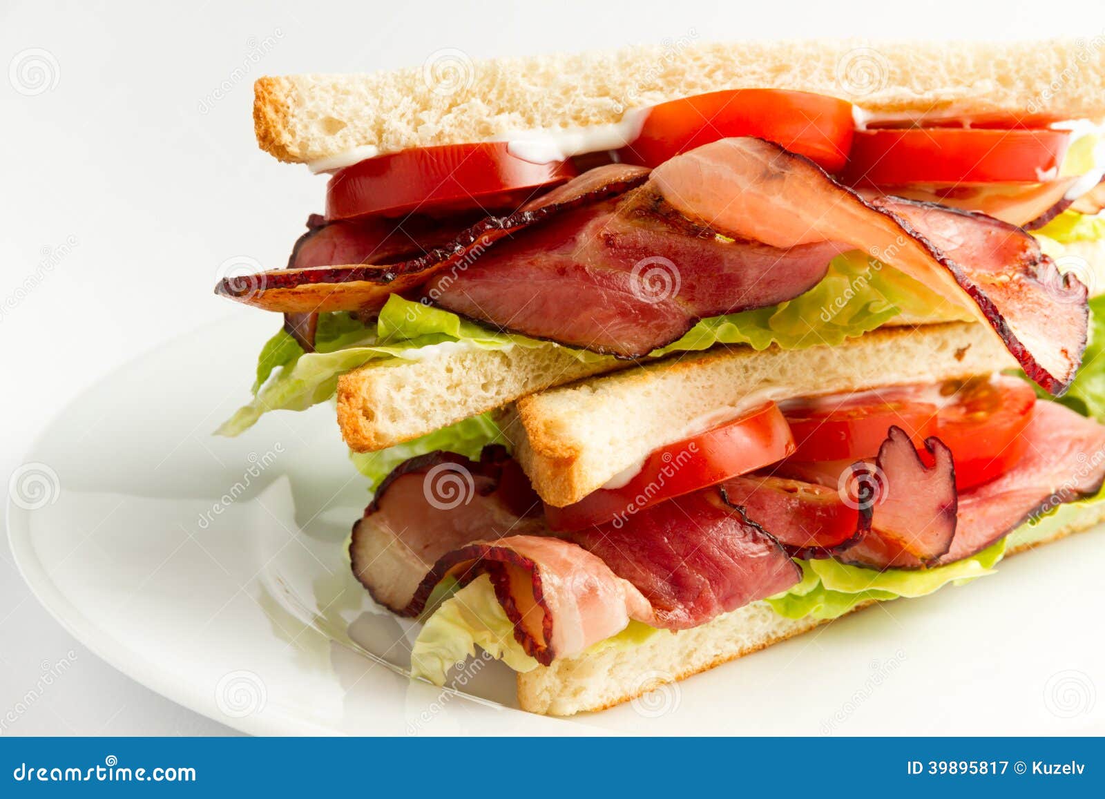 BLT Sandwich American Classic Stock Image - Image of hungry, dinner ...