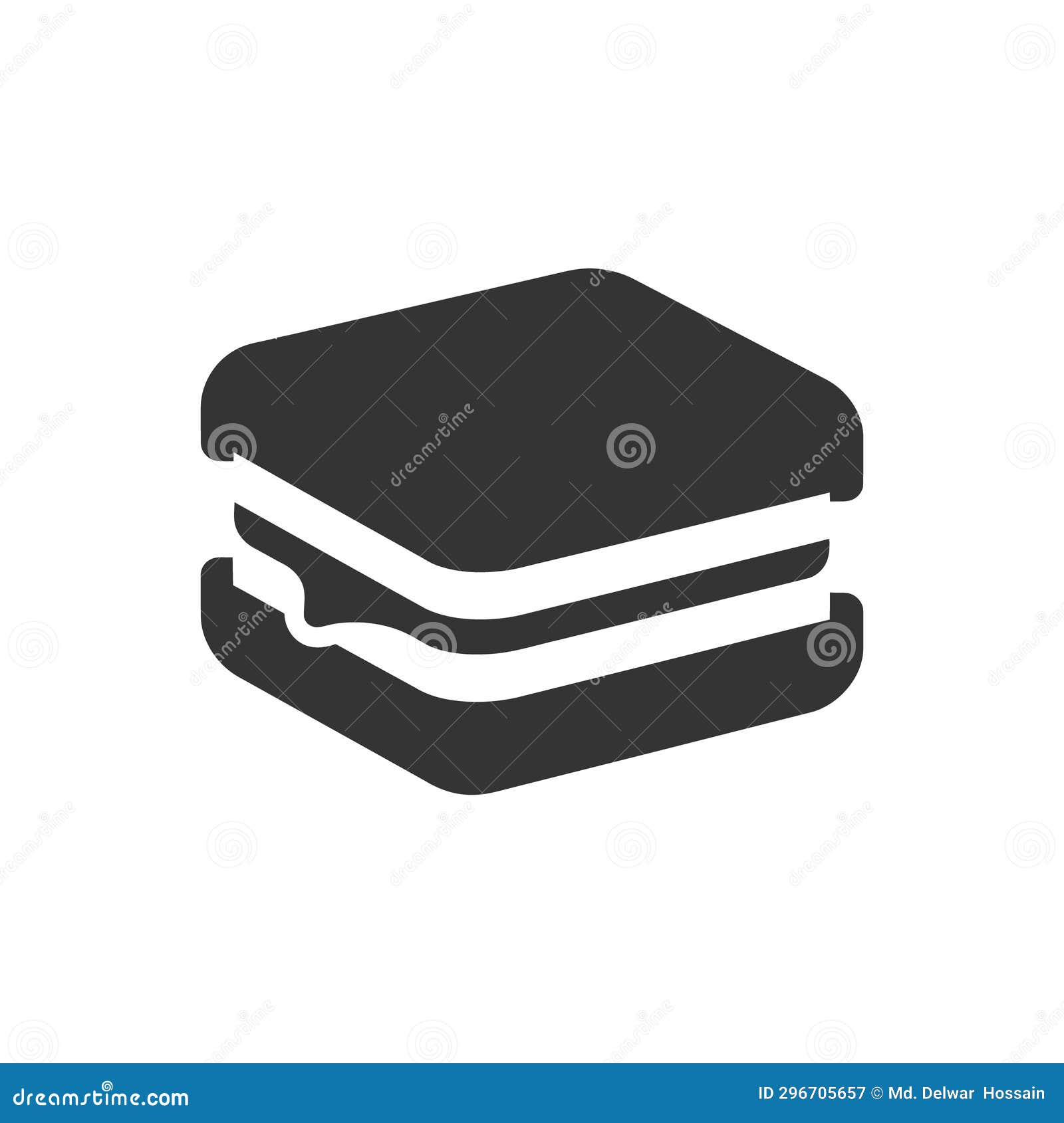 BLT Sandwich Icon stock vector. Illustration of sign - 296705657