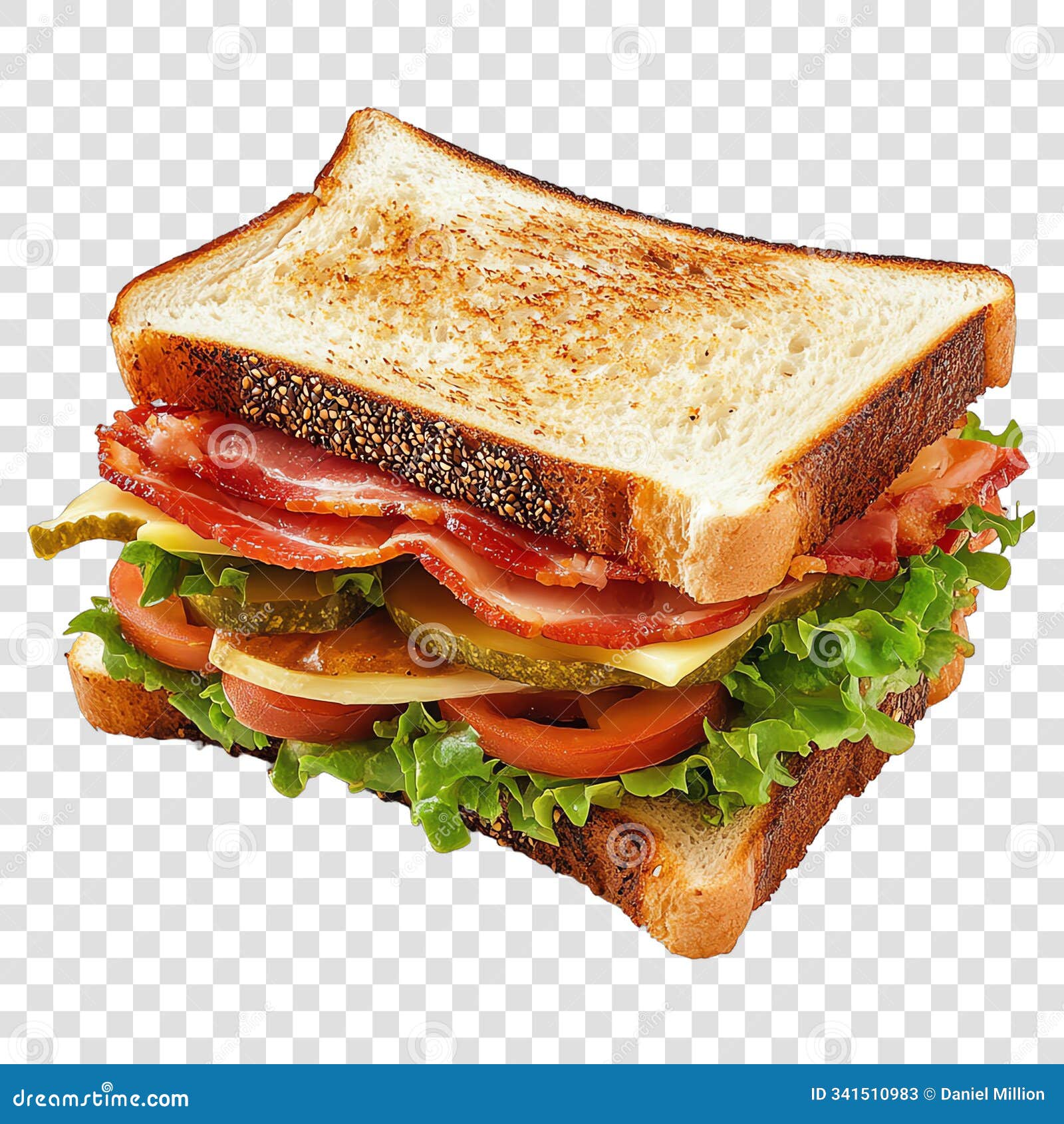 BLT Sandwich stock illustration. Illustration of meal - 341510983