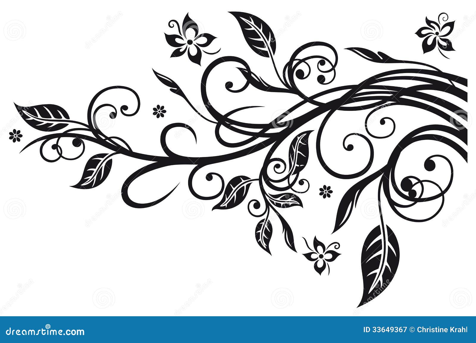 Blätter, Blumen, Ranke Lizenzfreie Stockfotografie - Bild: 33649367