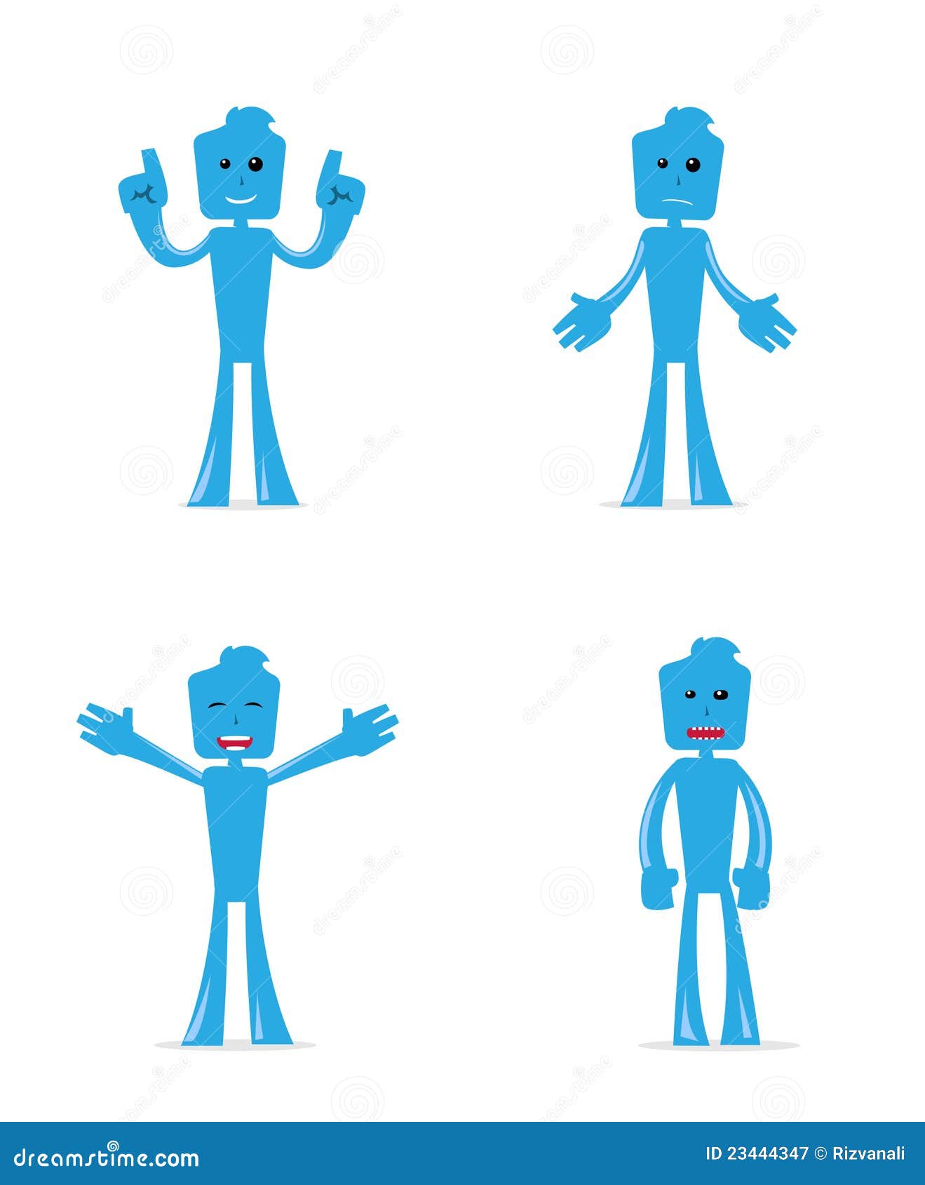 Blu fun stock vector. Illustration of unique, work, cute - 23444347