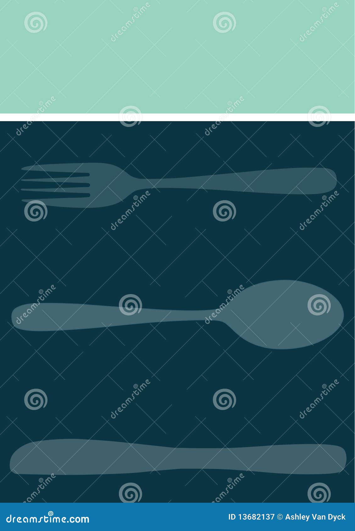 Blu menu background stock illustration. Illustration of fork - 13682137