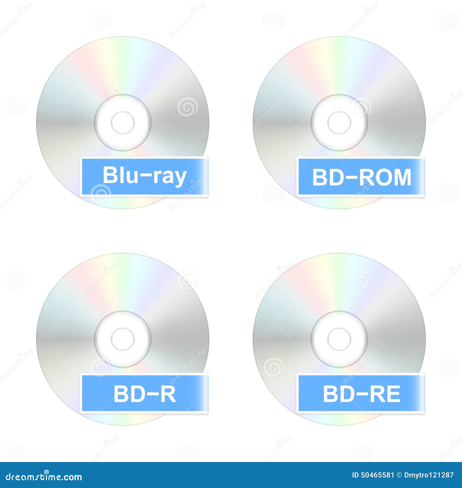 Blu-ray disk icons. stock vector. Illustration of clip - 50465581