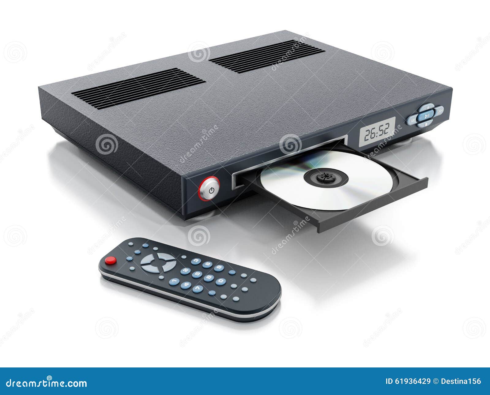 Blu-ray Player with Open Disc Tray Stock Image - Image of black ...