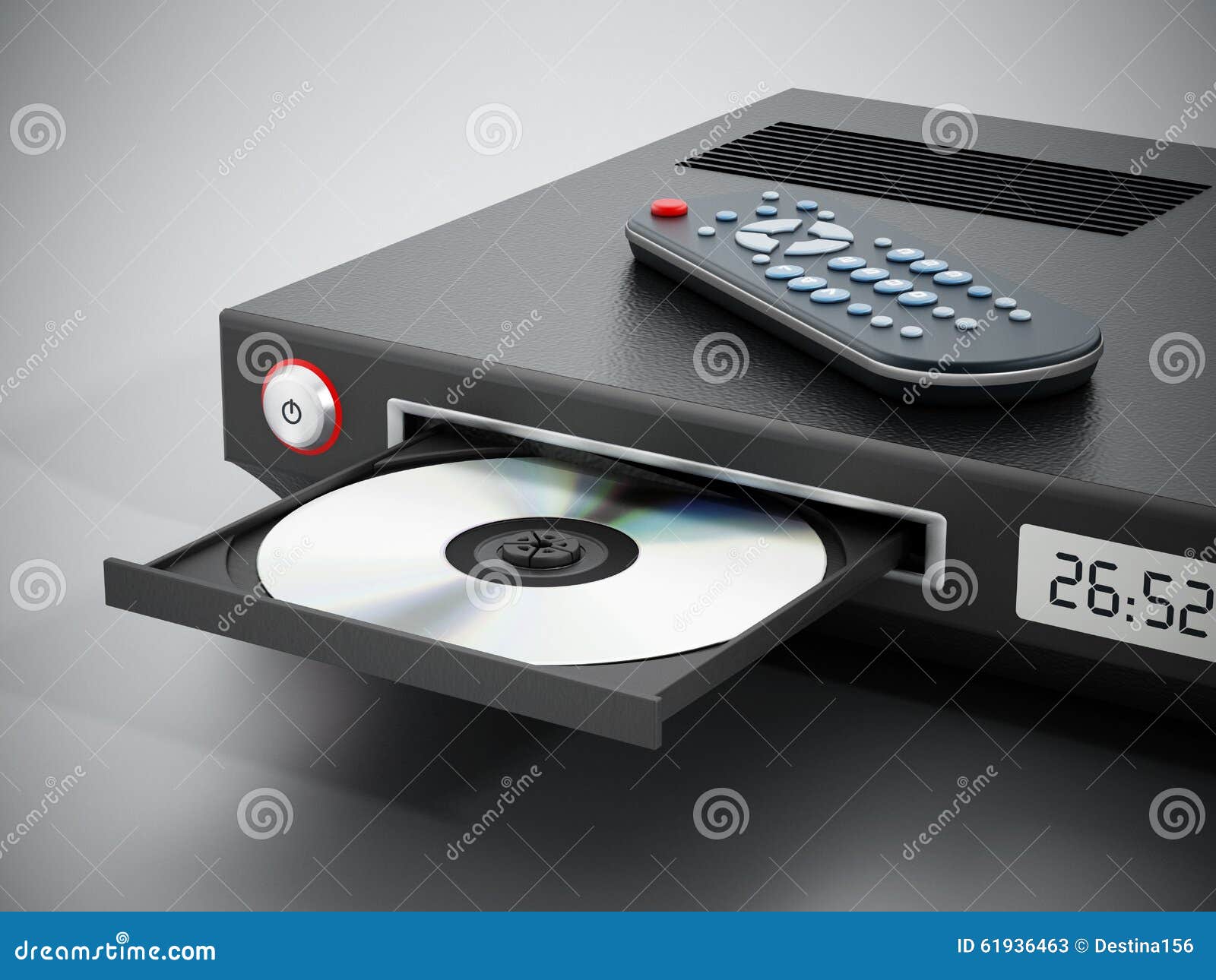 Blu-ray Player with Open Disc Tray Stock Image - Image of control ...