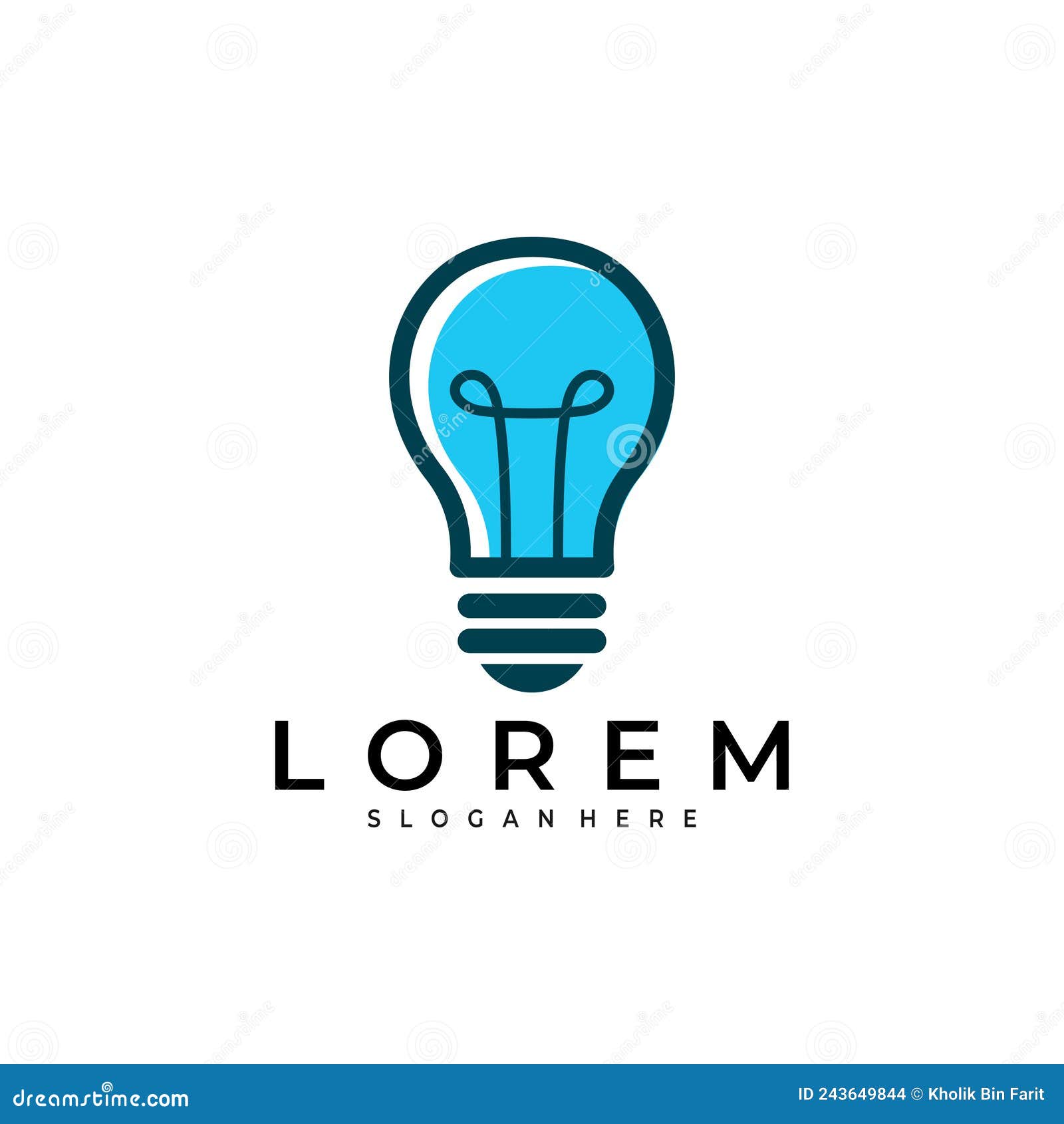 Blub Idea Logo Vector Design Template Stock Vector - Illustration of ...