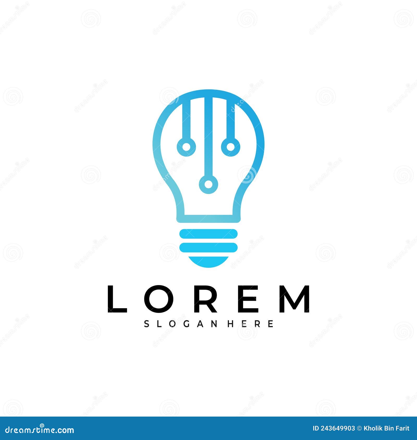 Blub Idea Logo Vector Design Template Stock Vector - Illustration of ...