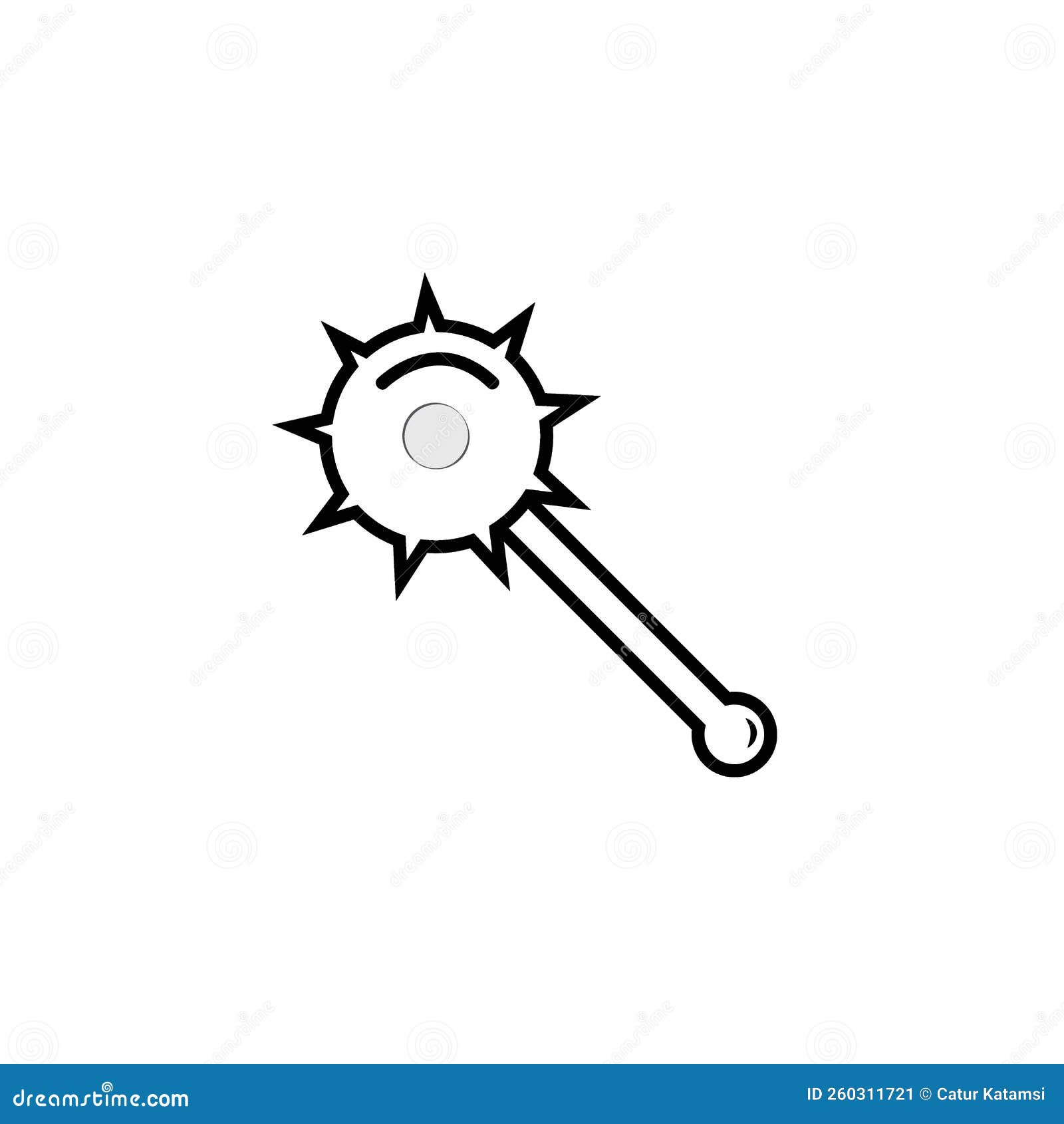 Bludgeon icon logo vector stock illustration. Illustration of viking ...