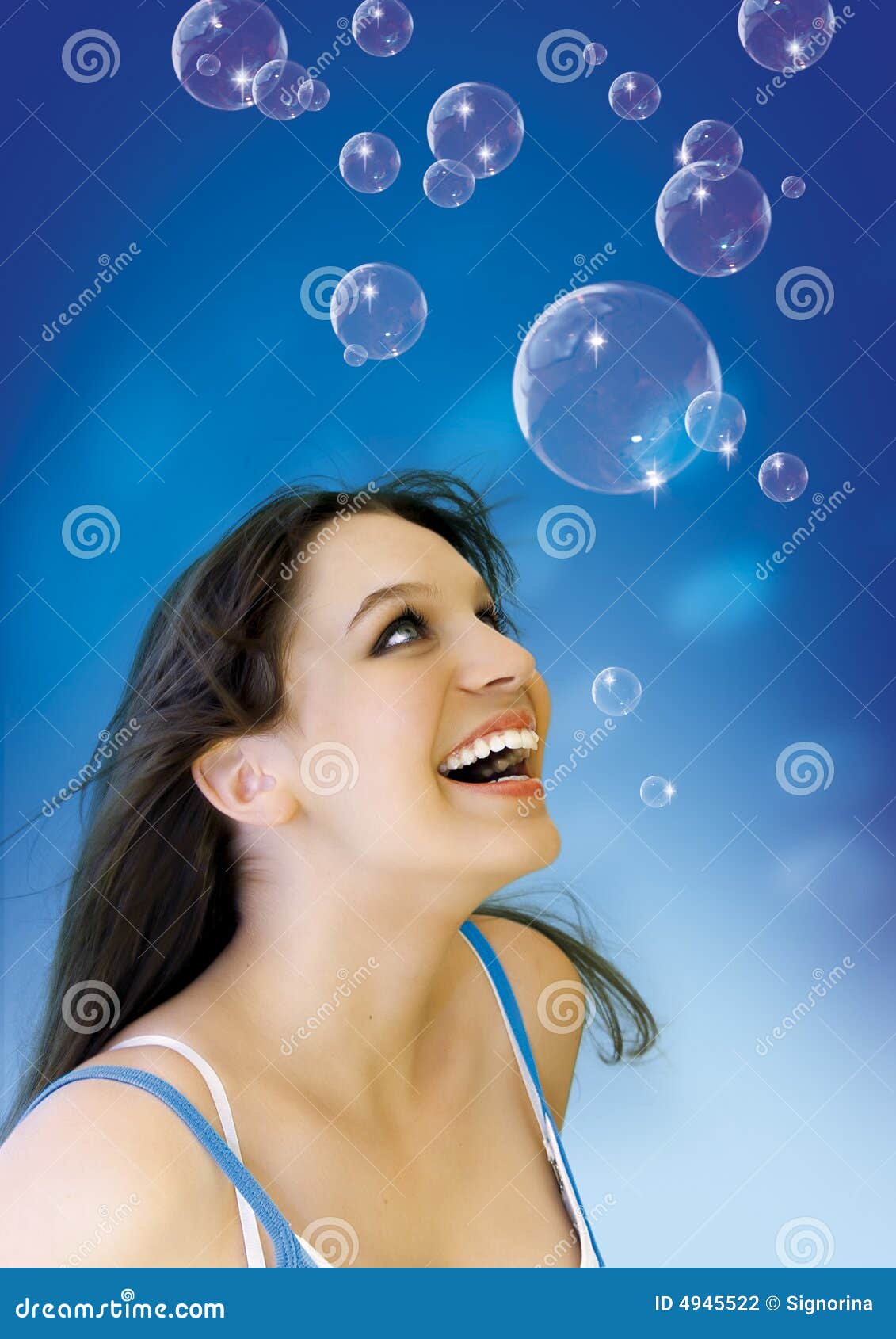 Blue 1 stock photo. Image of face, portrait, happy, laughing - 4945522