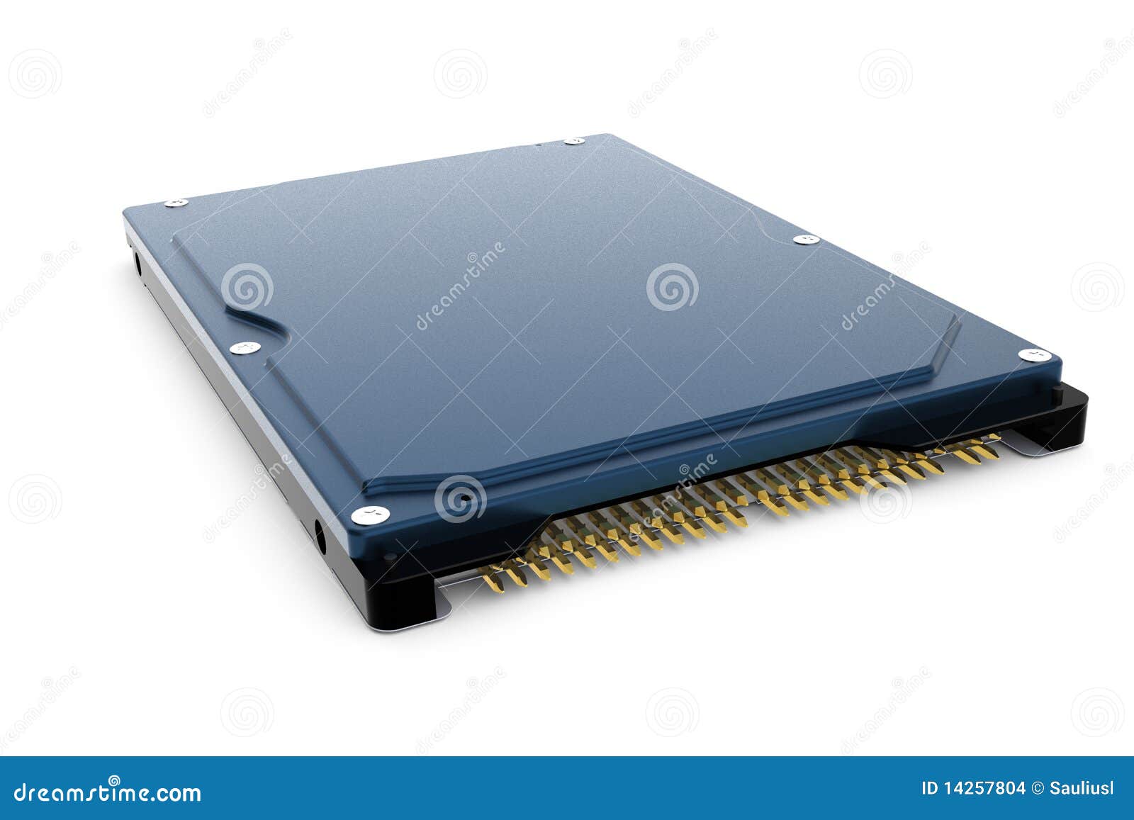Blue 3d Computer Hard Disk Drive Stock Illustration - Illustration of ...