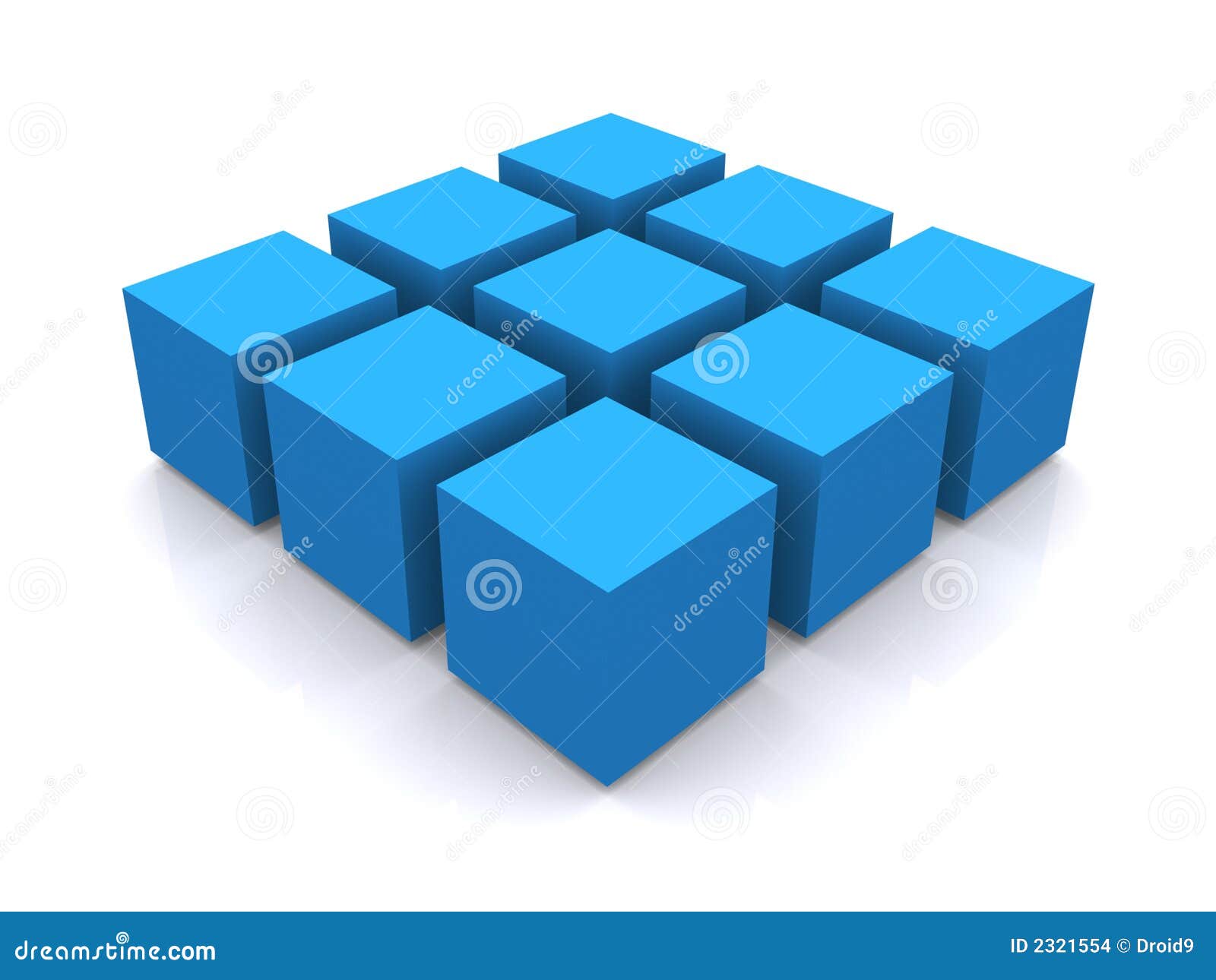 3d Blue Cube