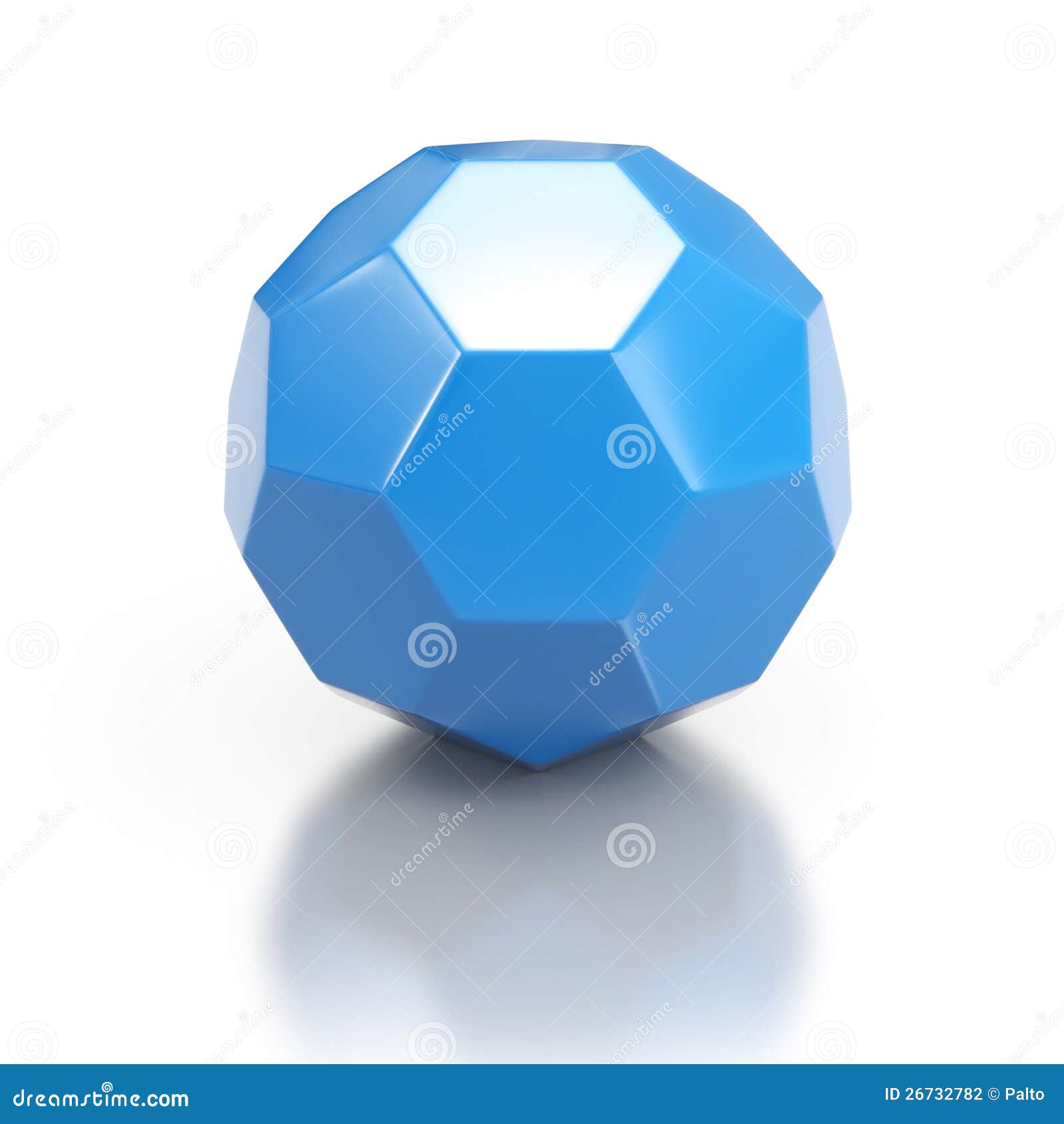 Blue 3d geometric shape stock illustration. Illustration of blue - 26732782