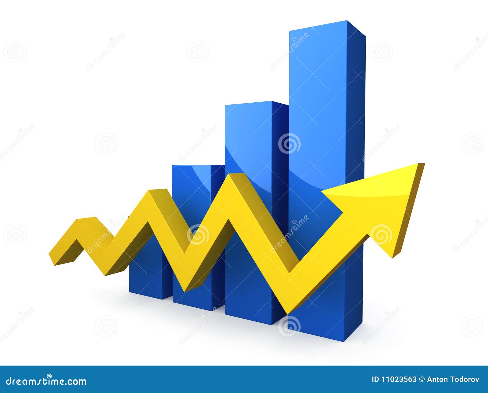 Yellow Arrow Pointing Ctrl Alt Del Shortcut On Blue Background Royalty ...