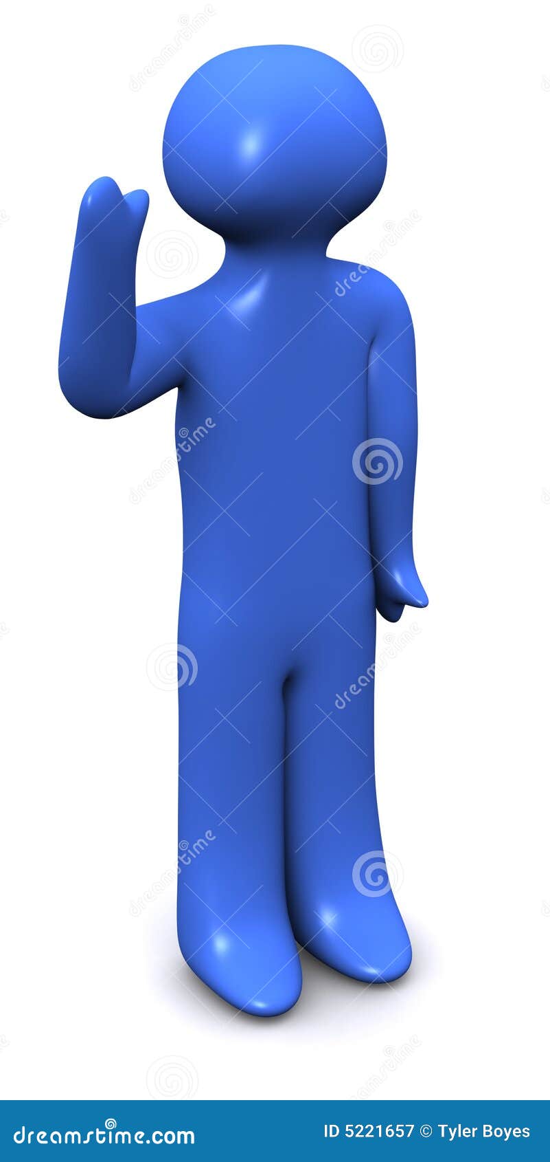 Blue 3D Guy stock illustration. Illustration of leader - 5221657