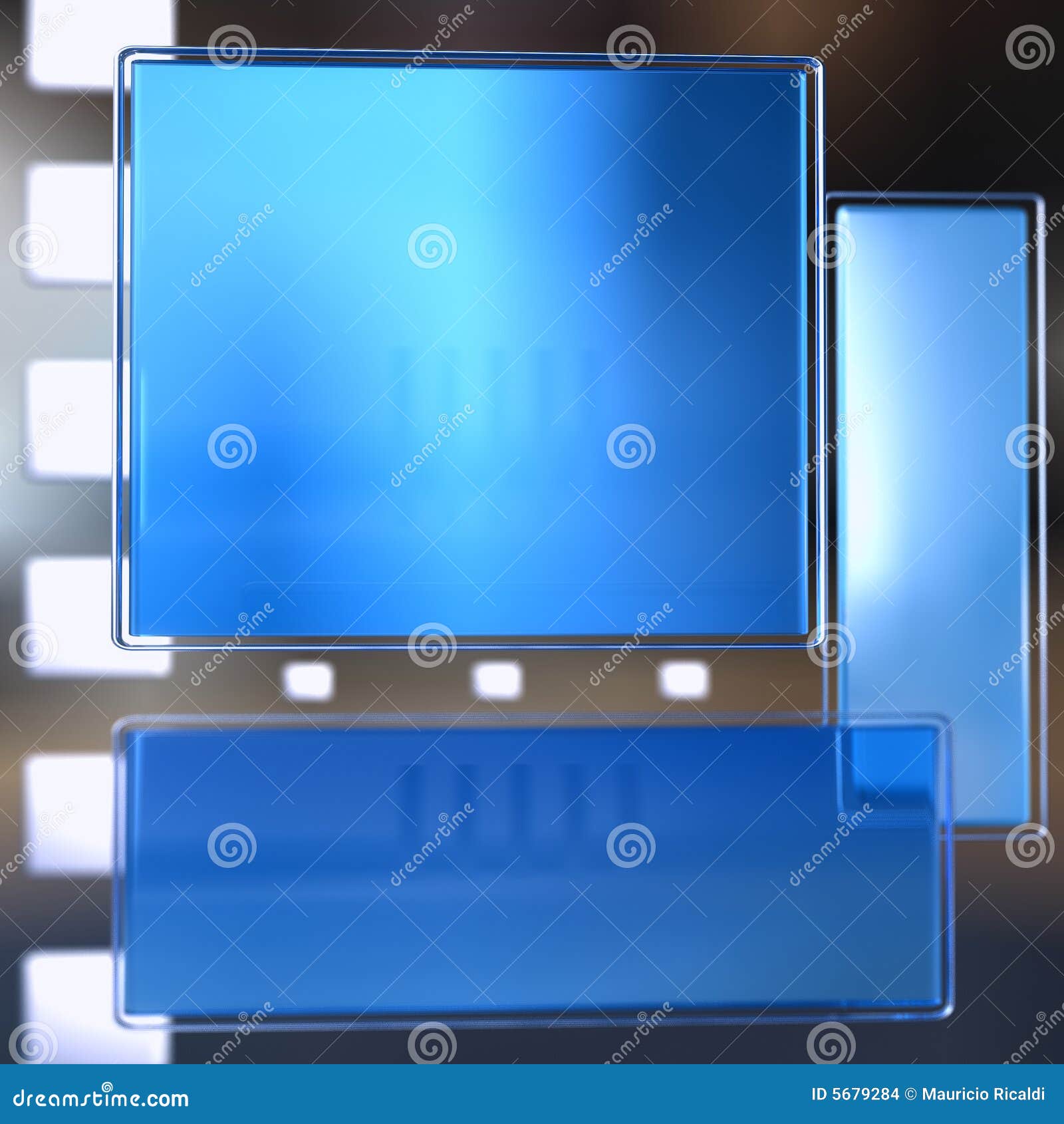 Blue 3d interface stock illustration. Illustration of design - 5679284