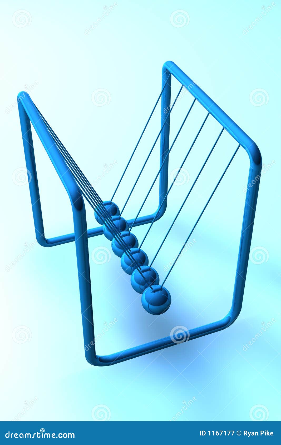 Blue 3d pendulum stock illustration. Illustration of swing - 1167177