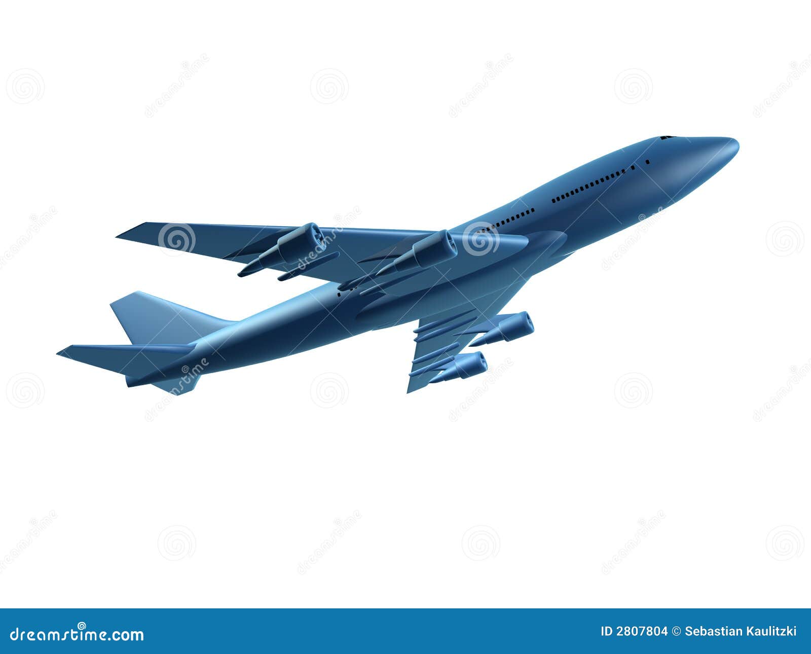 Blue 3d plane stock illustration. Illustration of aircraft - 2807804