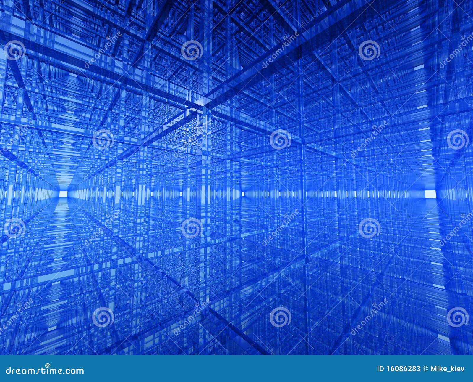 Blue 3d structure stock illustration. Illustration of futuristic - 16086283