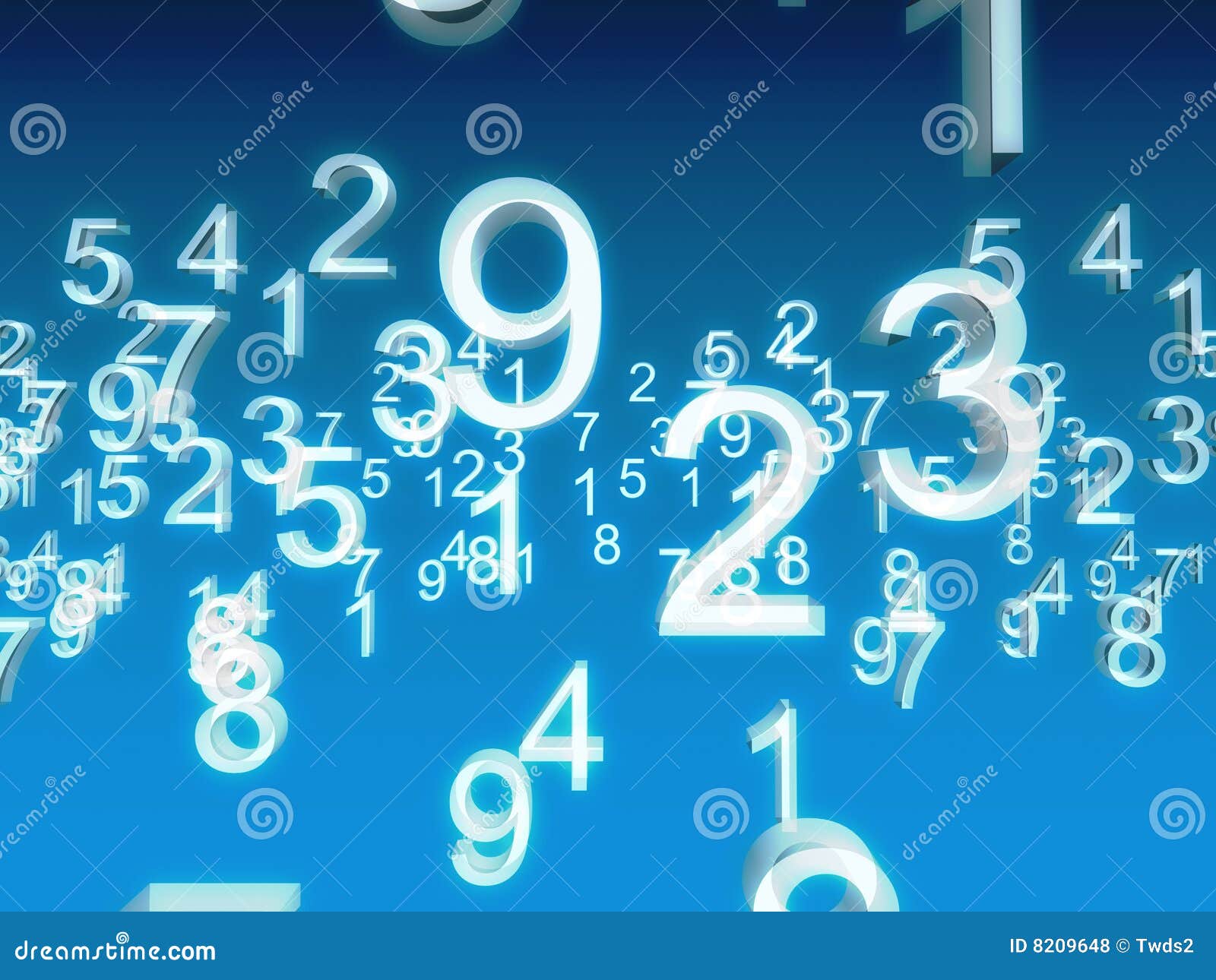 Blue stock illustration. Illustration of background, numbers - 8209648