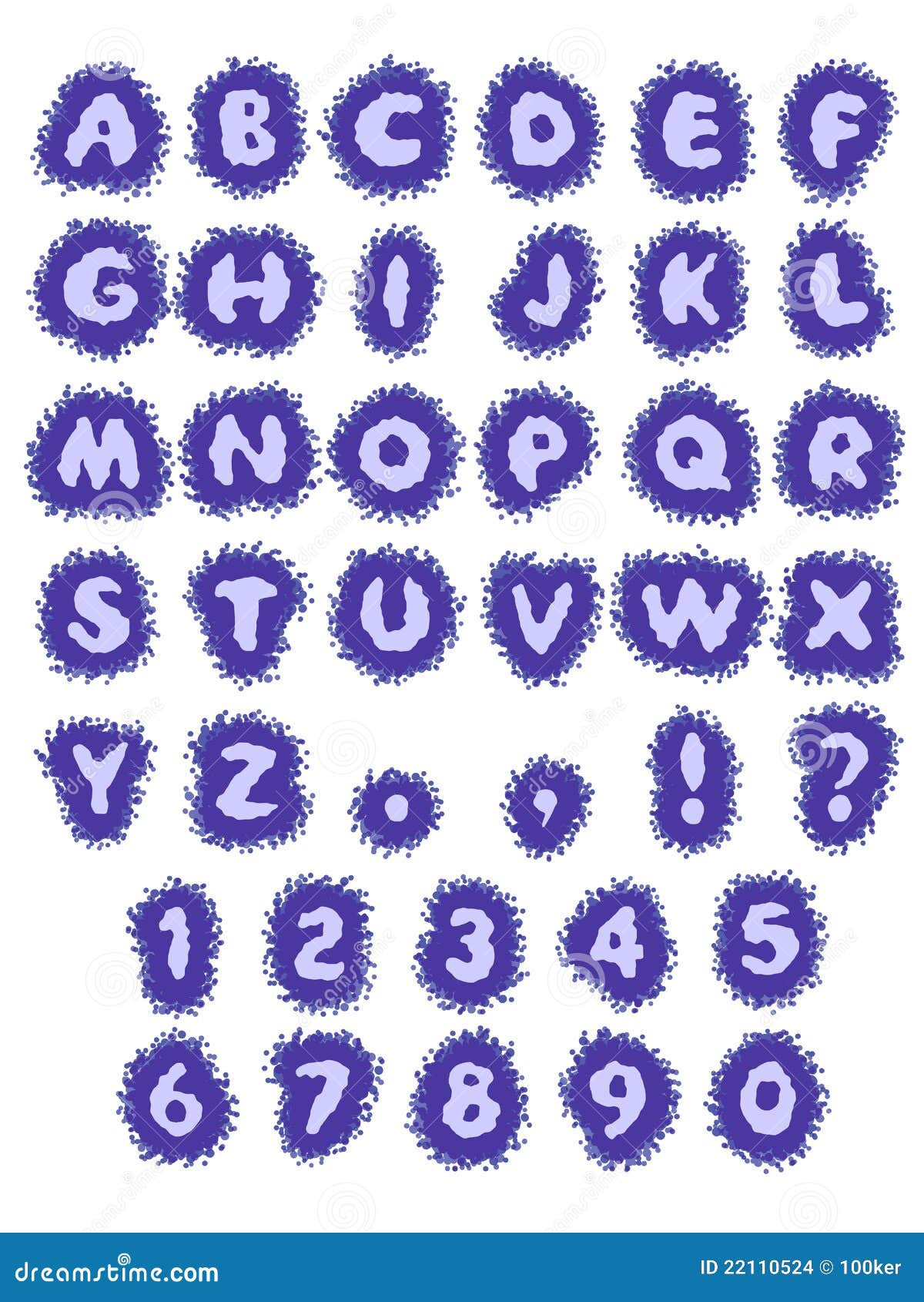 Water Alphabet. Water Letters Set. Royalty-Free Stock Photography ...