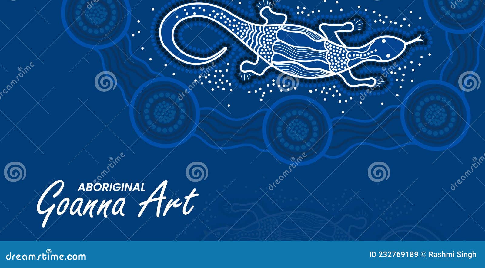 Aboriginal Goanna Poster Design Cartoon Vector | CartoonDealer.com ...