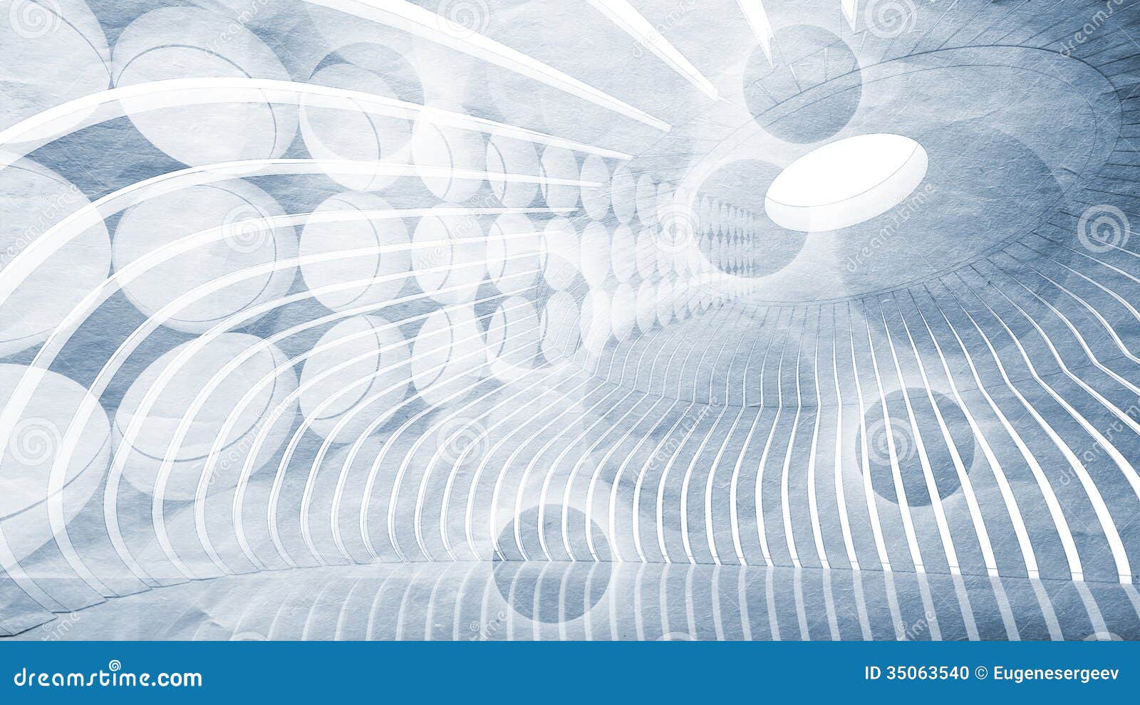 Blue Abstract Architecture 3d Background Stock Illustration ...