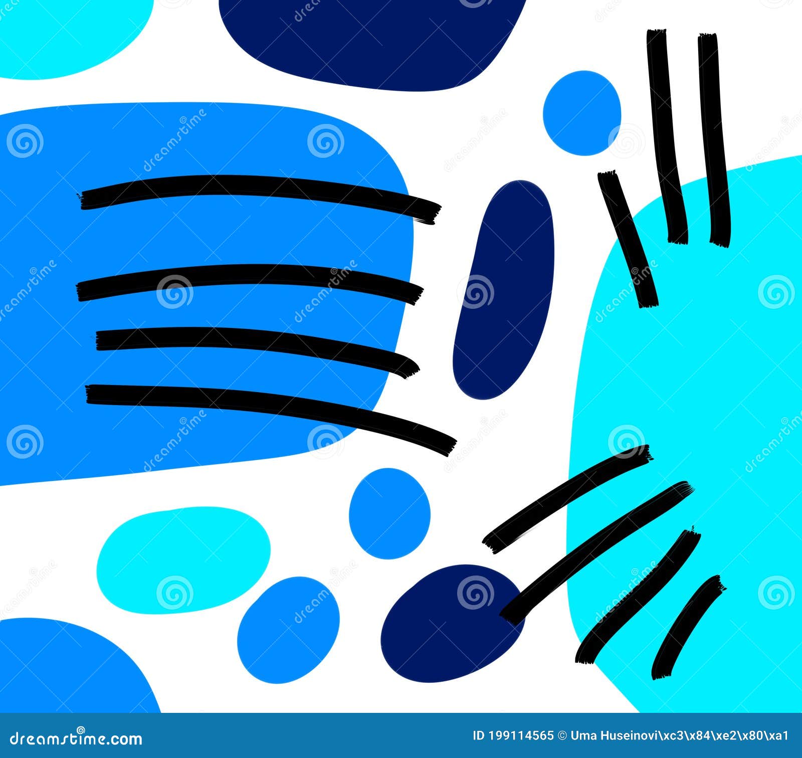 A Blue Abstract Art Background Stock Illustration - Illustration of ...