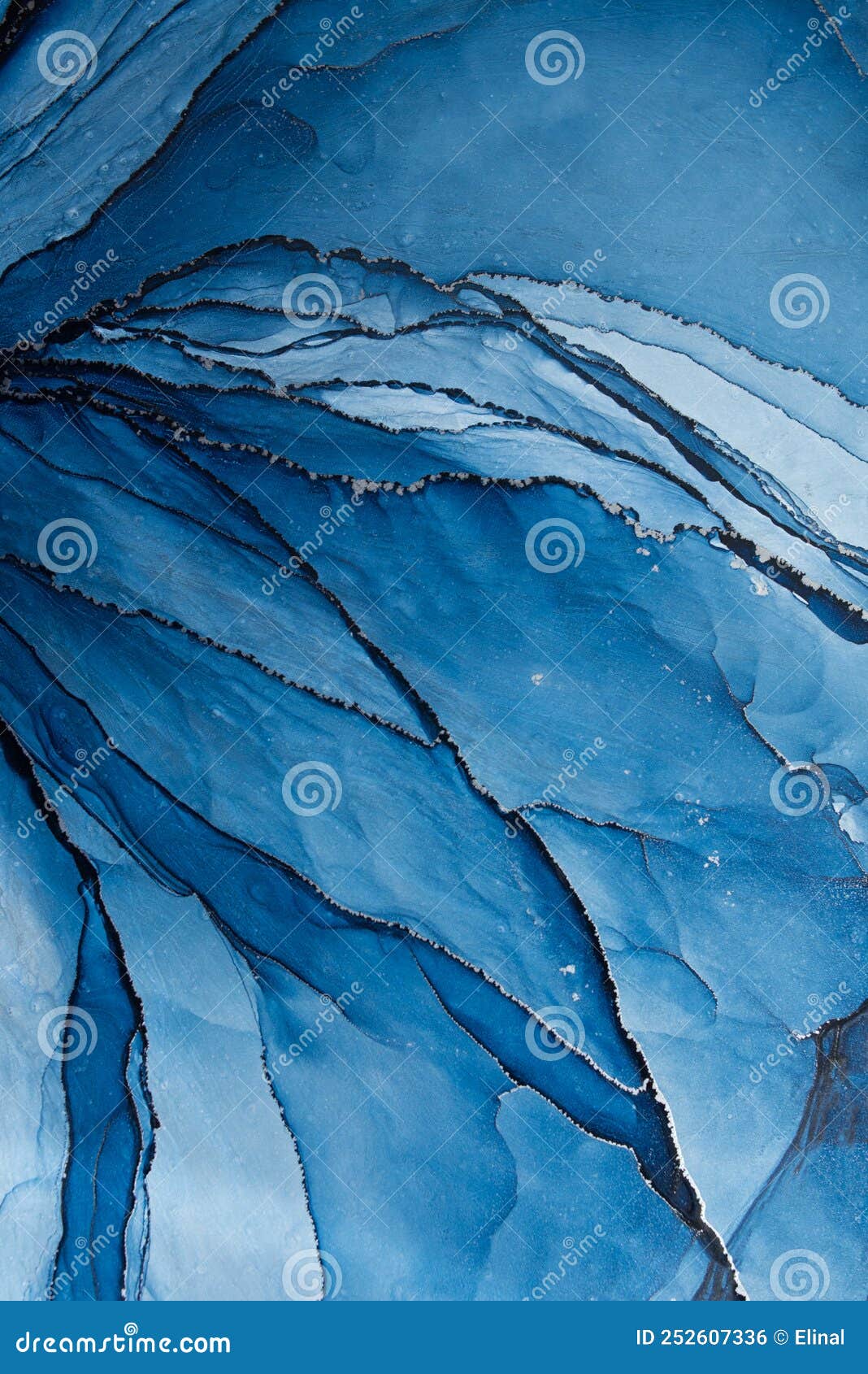 Blue Abstract Art Background. Paint, Alcohol Ink Art. Artistic Stock ...