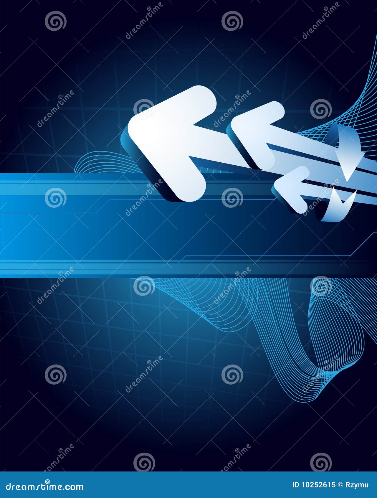 Blue Abstract Background with Arrows Stock Vector - Illustration of ...
