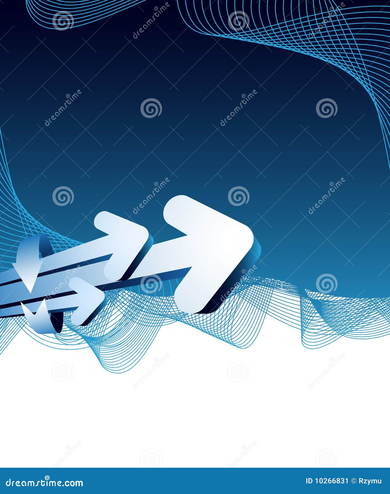 Blue Abstract Background with Arrows Stock Illustration - Illustration ...