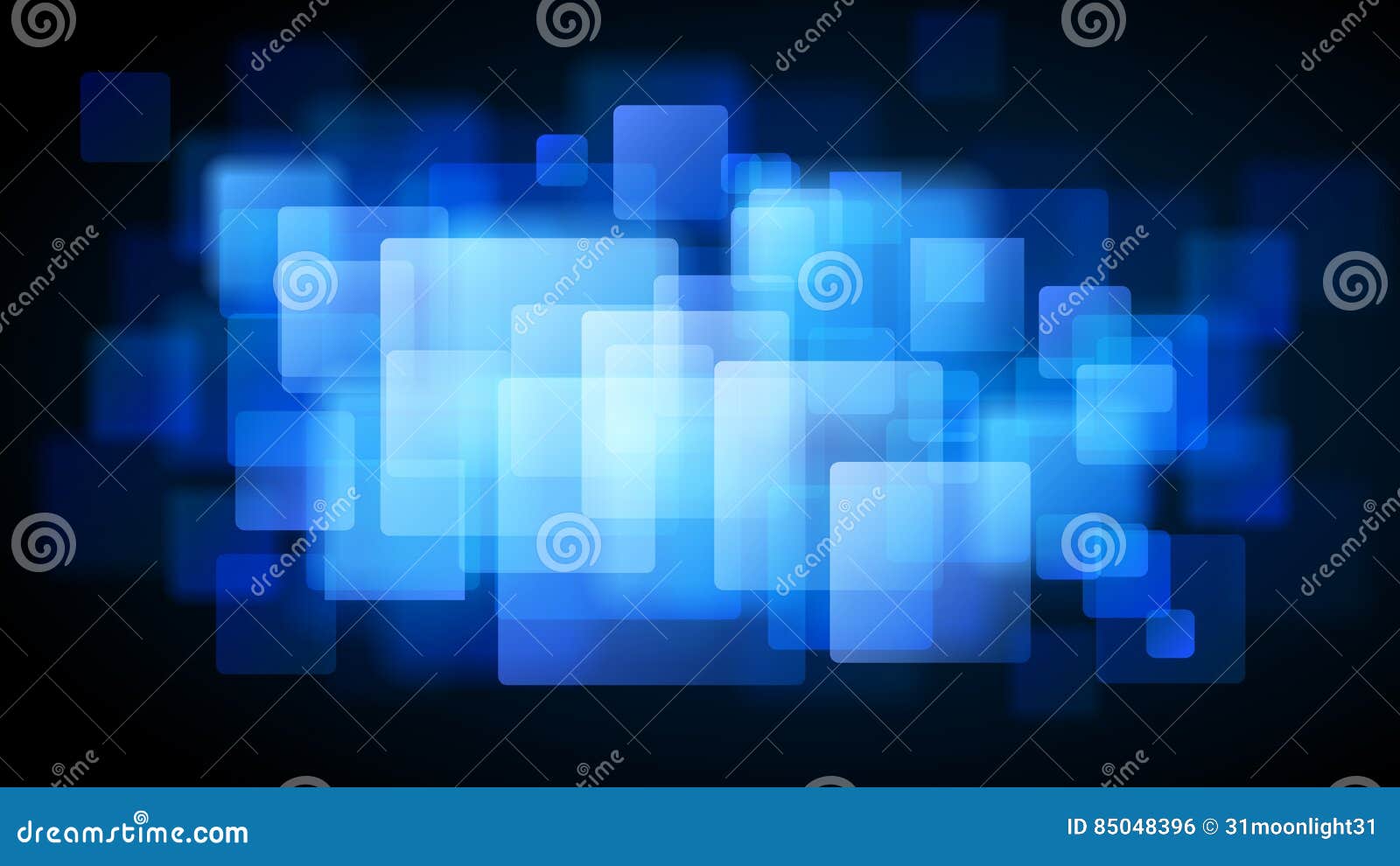 Blue Abstract Background of Blurry Squares Stock Vector - Illustration ...