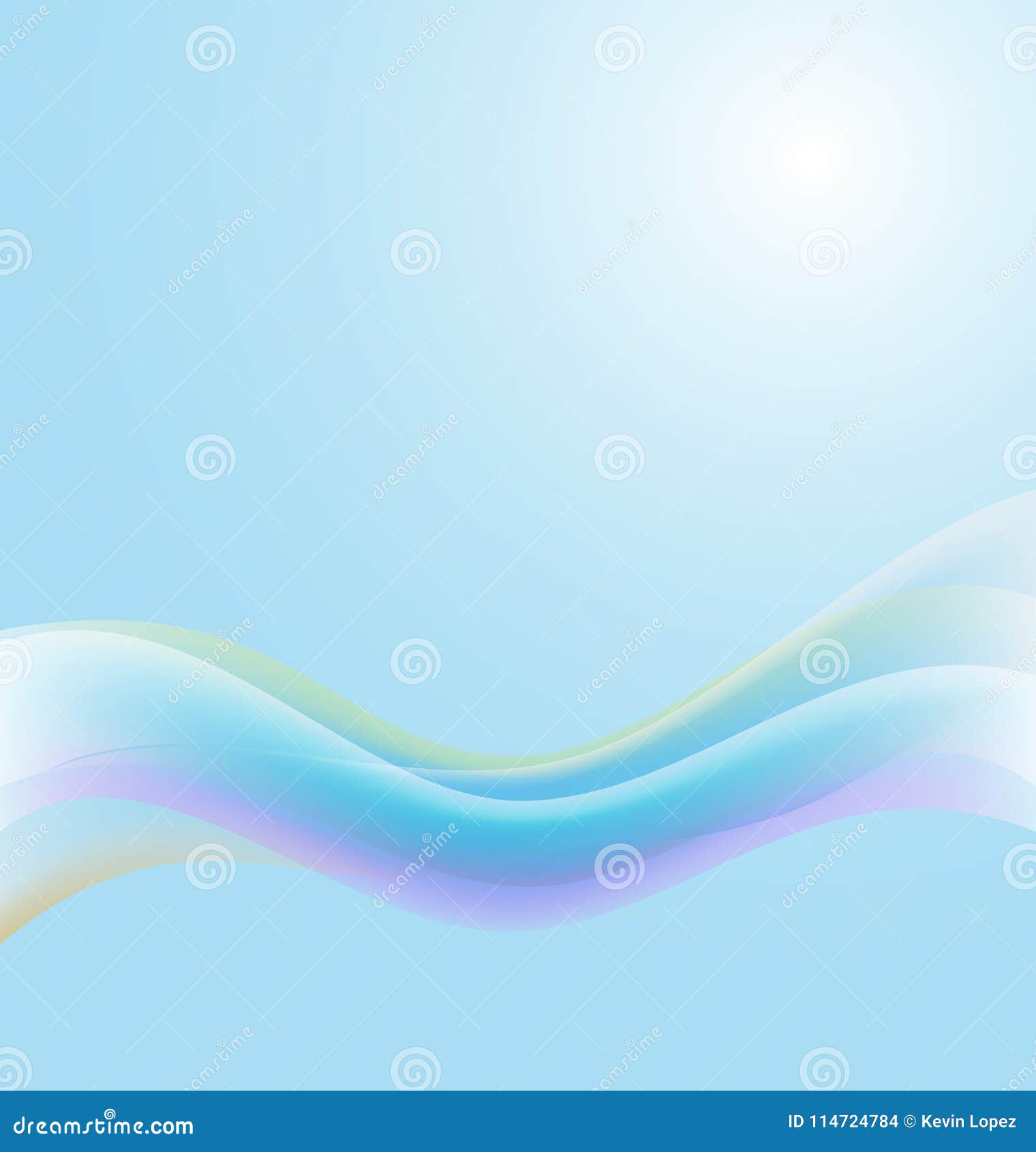Blue Abstract Background with Bright Sun Vector Stock Vector ...