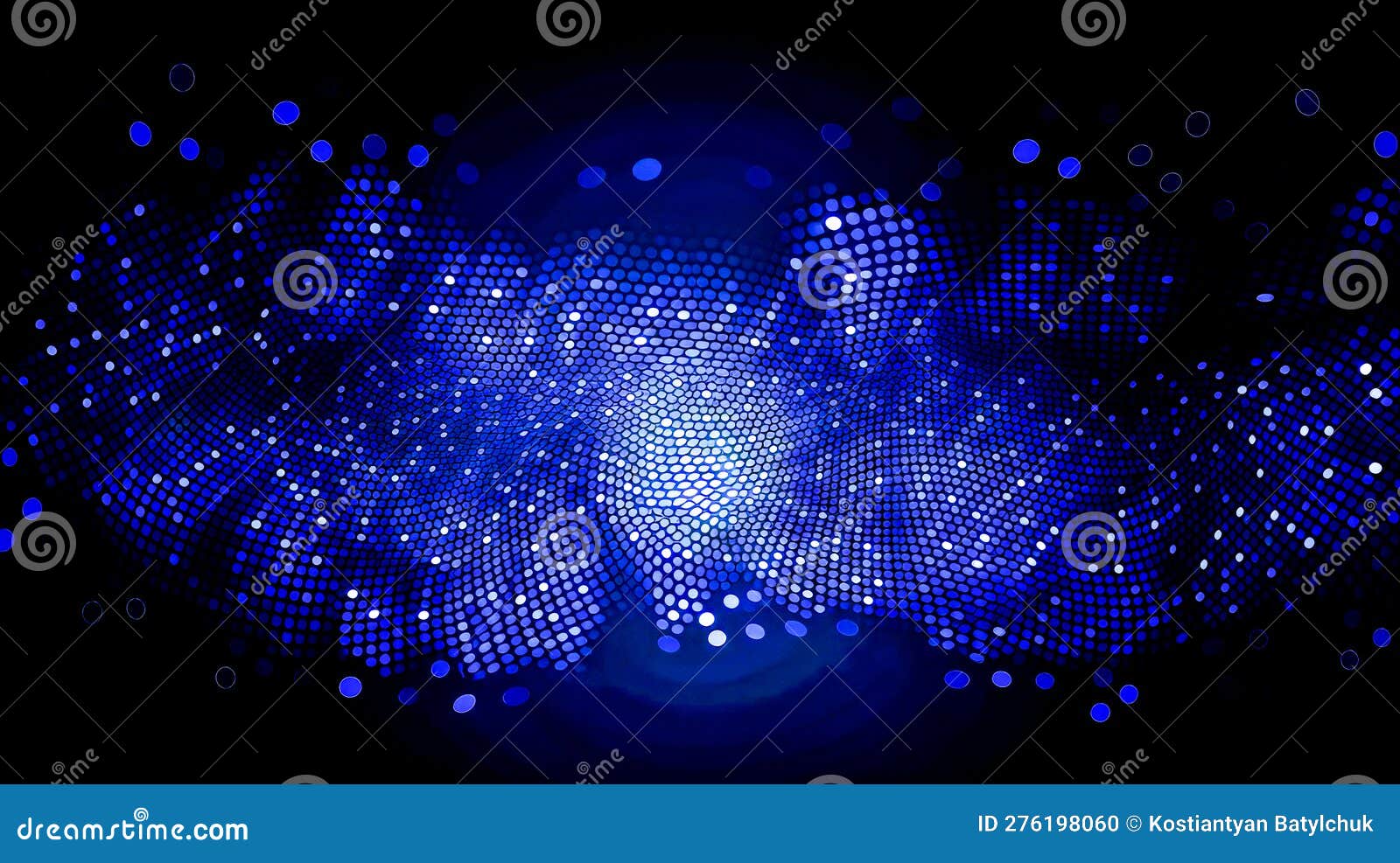 Blue Abstract Background with Circles and Dots in the Middle of the ...
