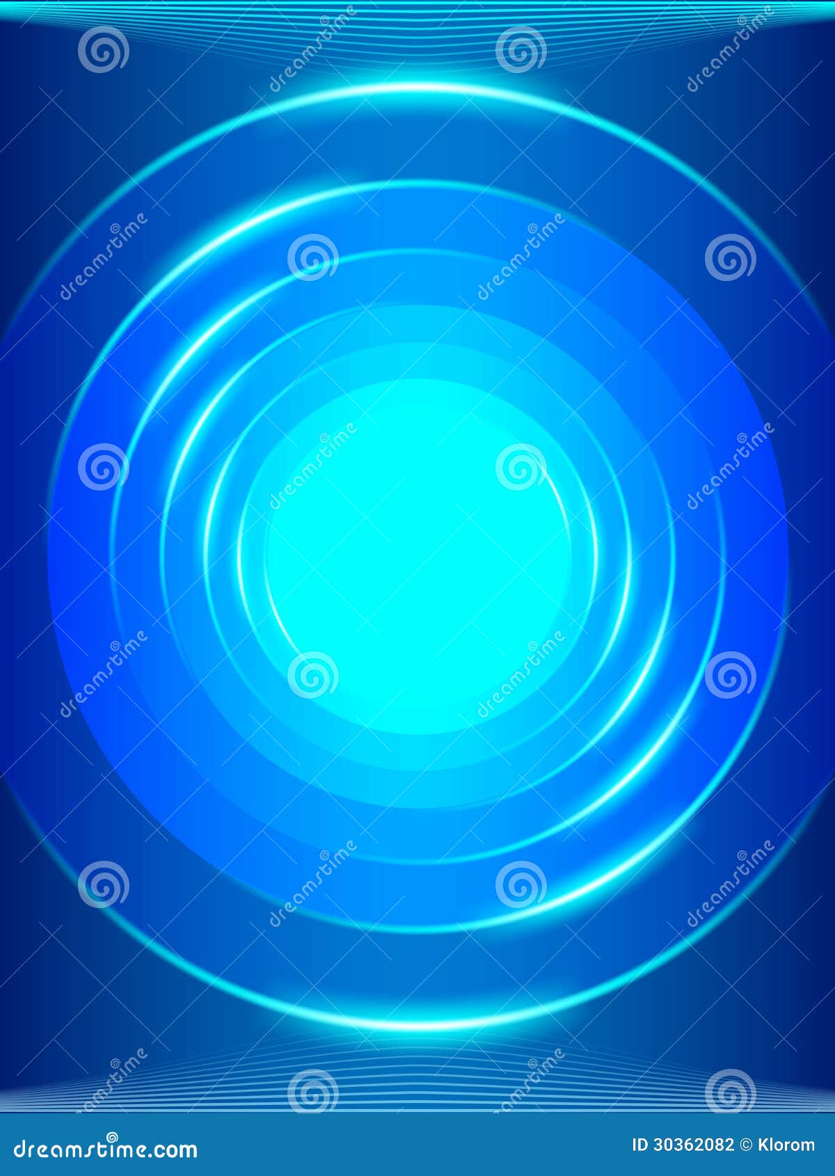 Blue Abstract Background with Circles Stock Vector - Illustration of ...