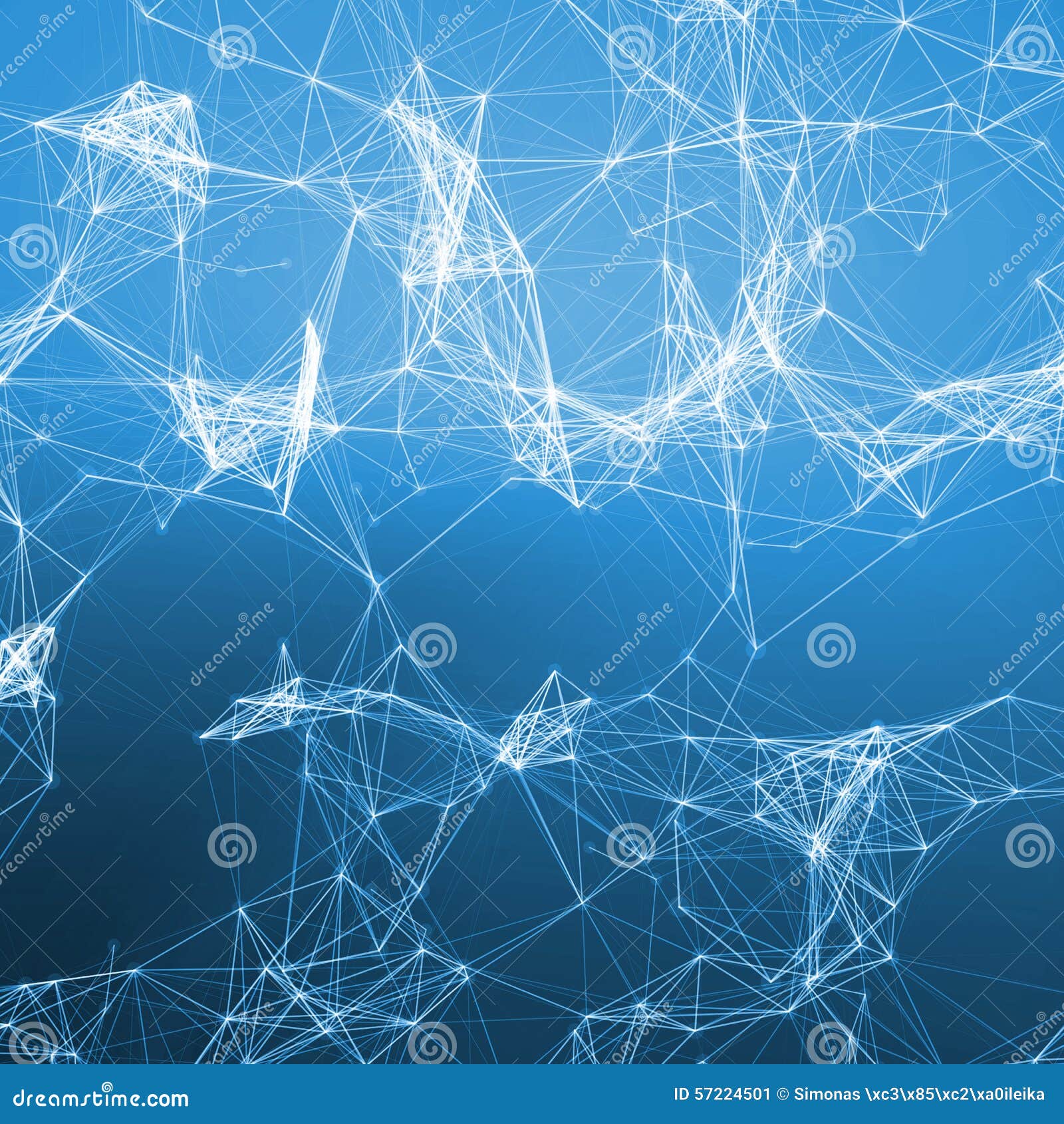 Blue Abstract Background. Connecting Dots Stock Illustration ...