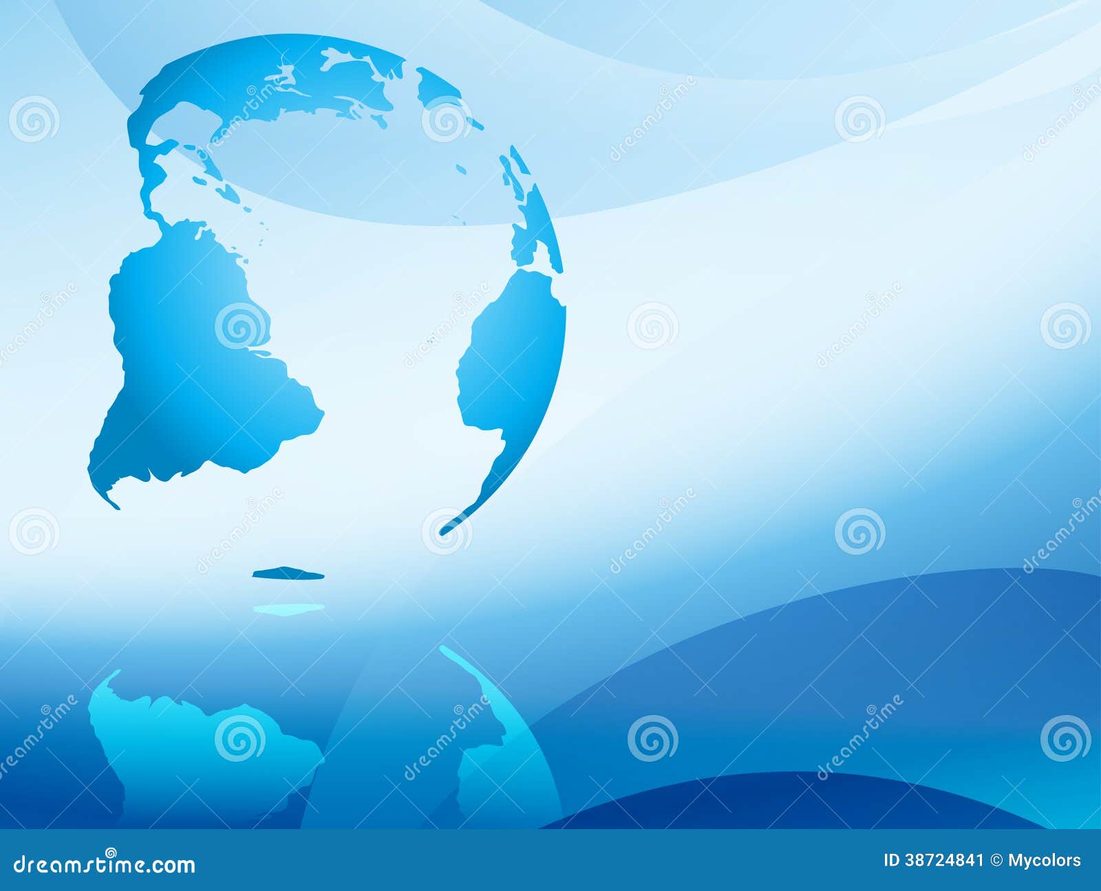 Blue Abstract Background with Continents - Vector Stock Vector ...