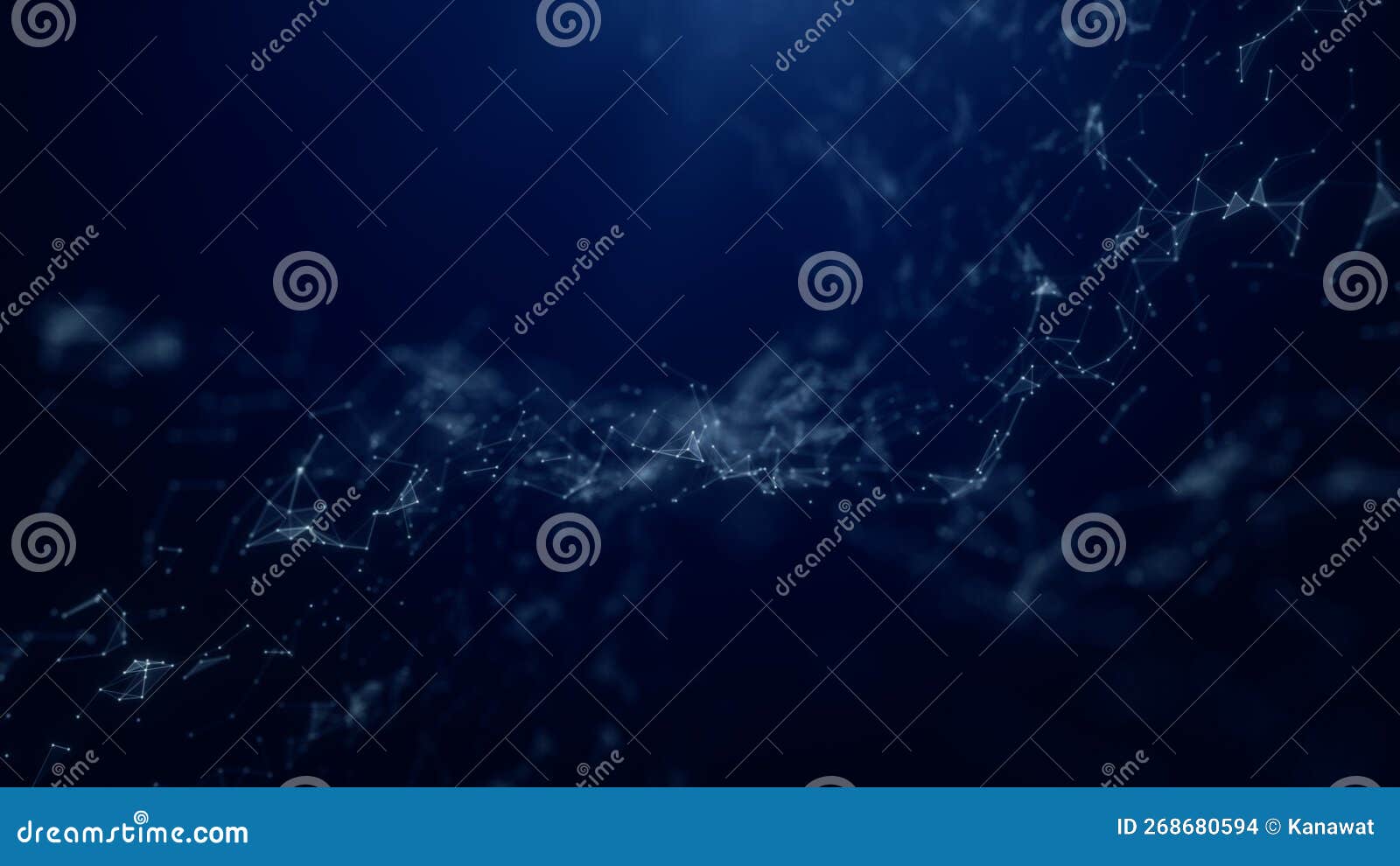 Blue Abstract Background Digital Line and Dots Connect, Technology ...