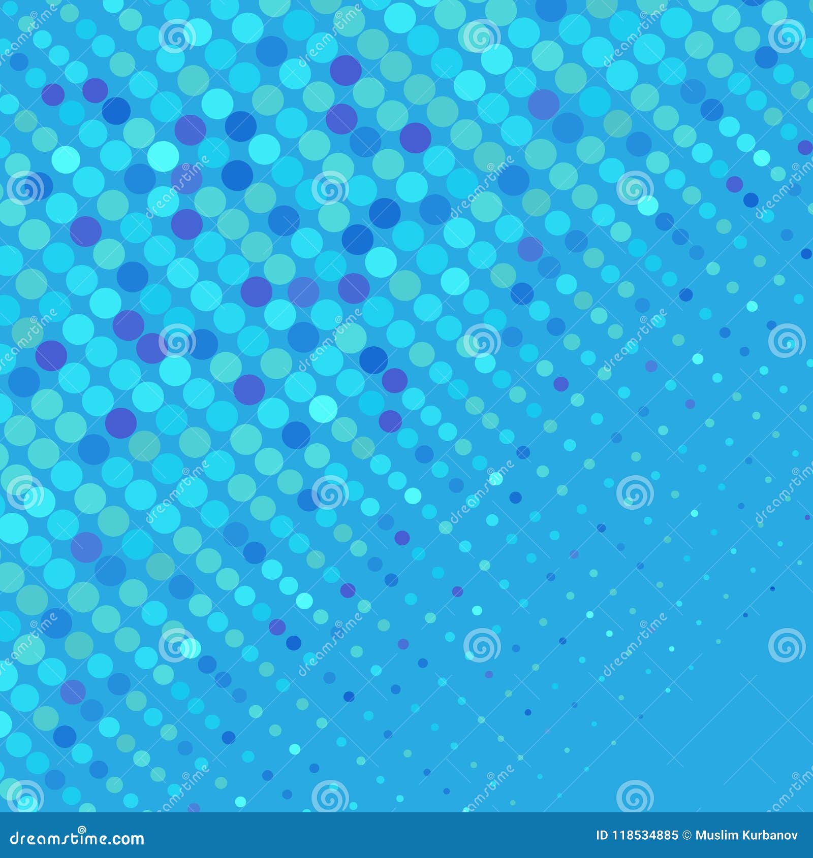 Blue Abstract Background of Dots. Template Banner Stock Vector ...
