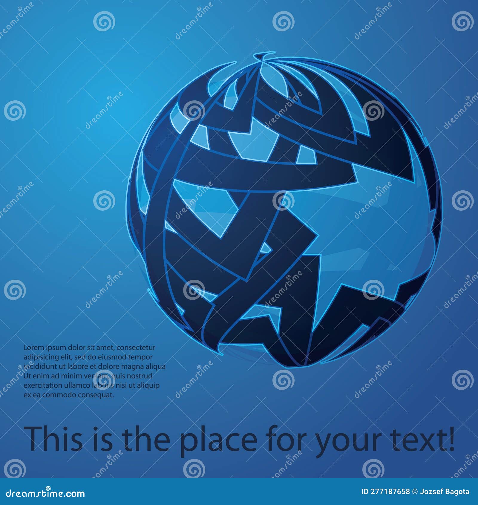 Dark Blue Globe Design stock vector. Illustration of creative - 277187658