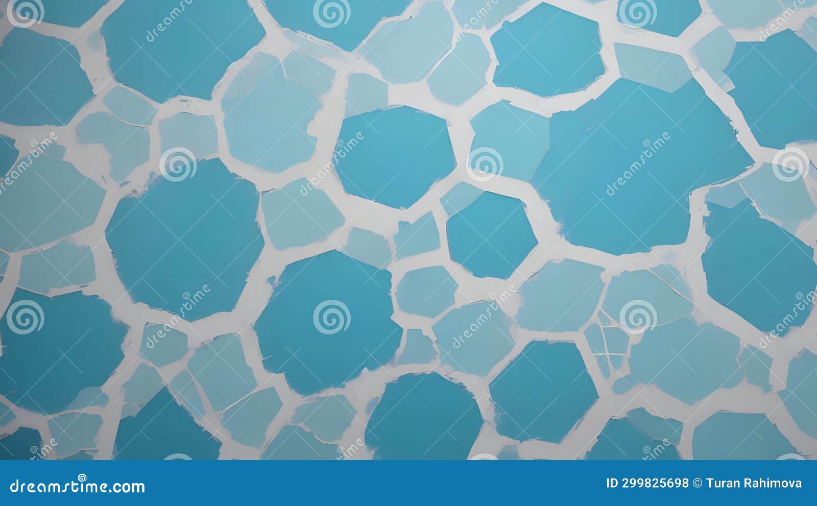 Blue Abstract Background With Hexagon Pattern Generative Ai Stock Illustration Illustration