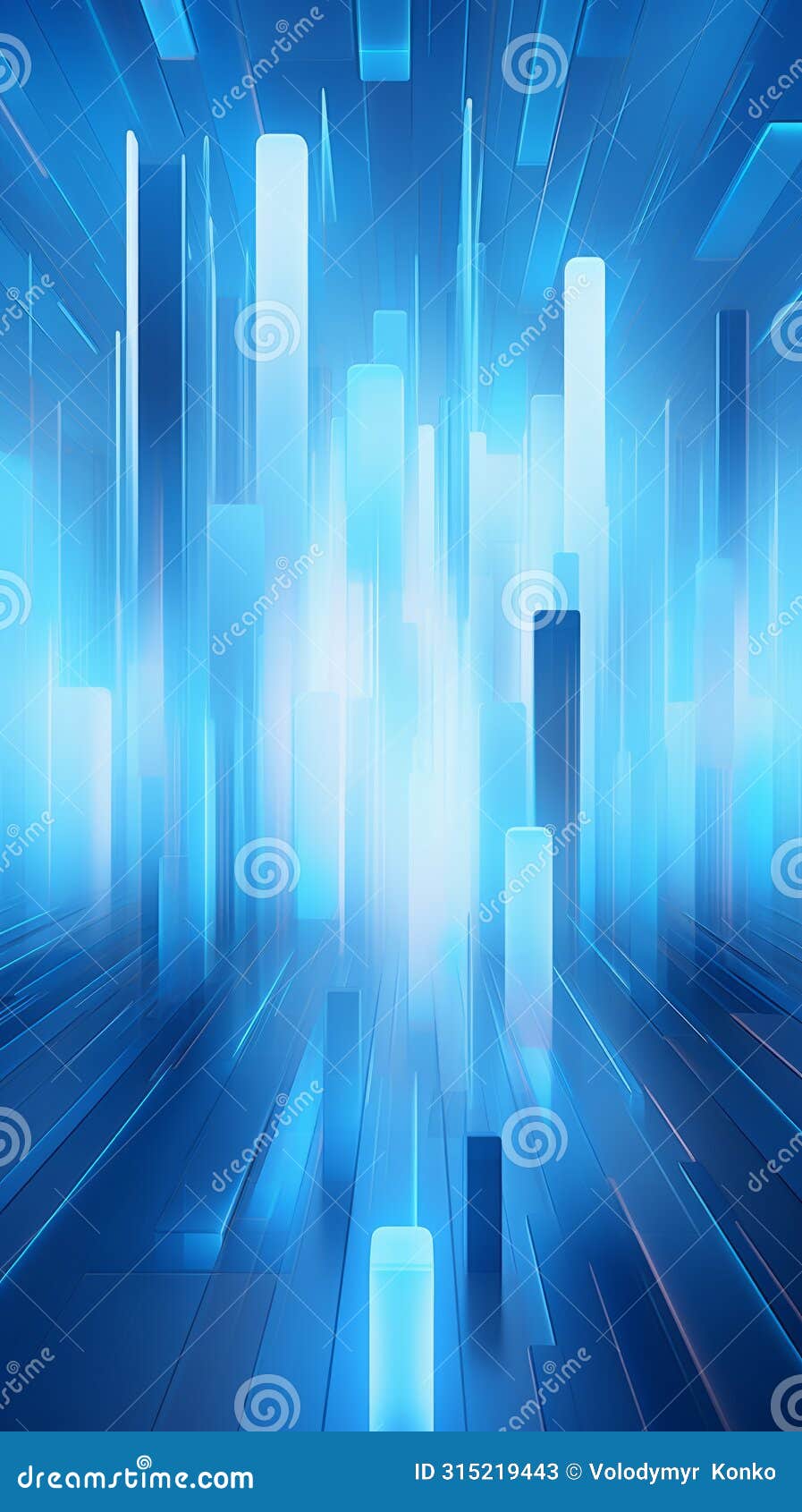 A Blue Abstract Background with Lines and Columns Stock Image - Image ...