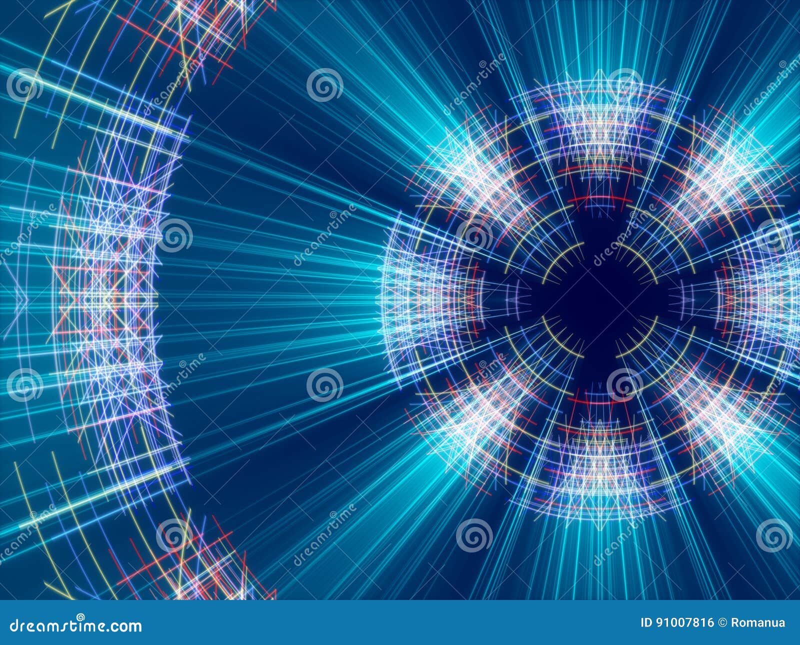 Blue Abstract Background, Lines and Light Stock Illustration ...