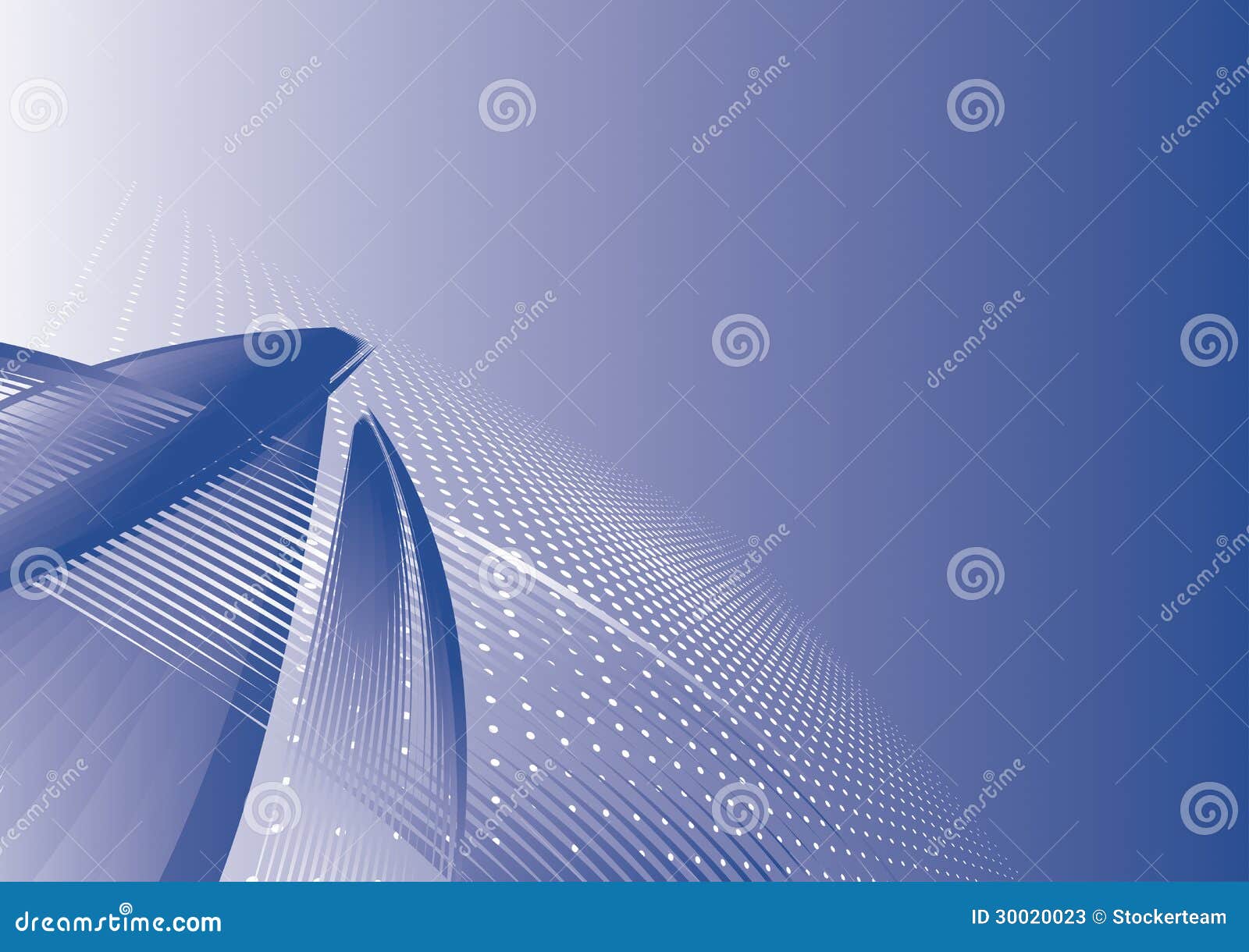 Blue Abstract Background with Dots Stock Illustration - Illustration of ...