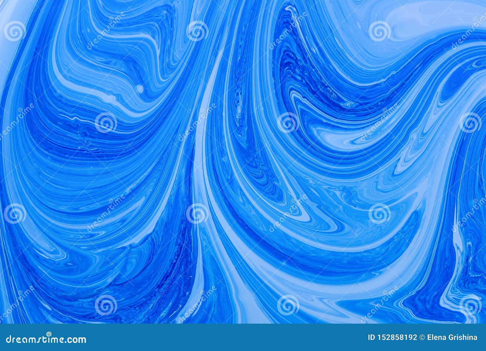 Blue Abstract Background with Marble Pattern. White and Blue Acrylic ...