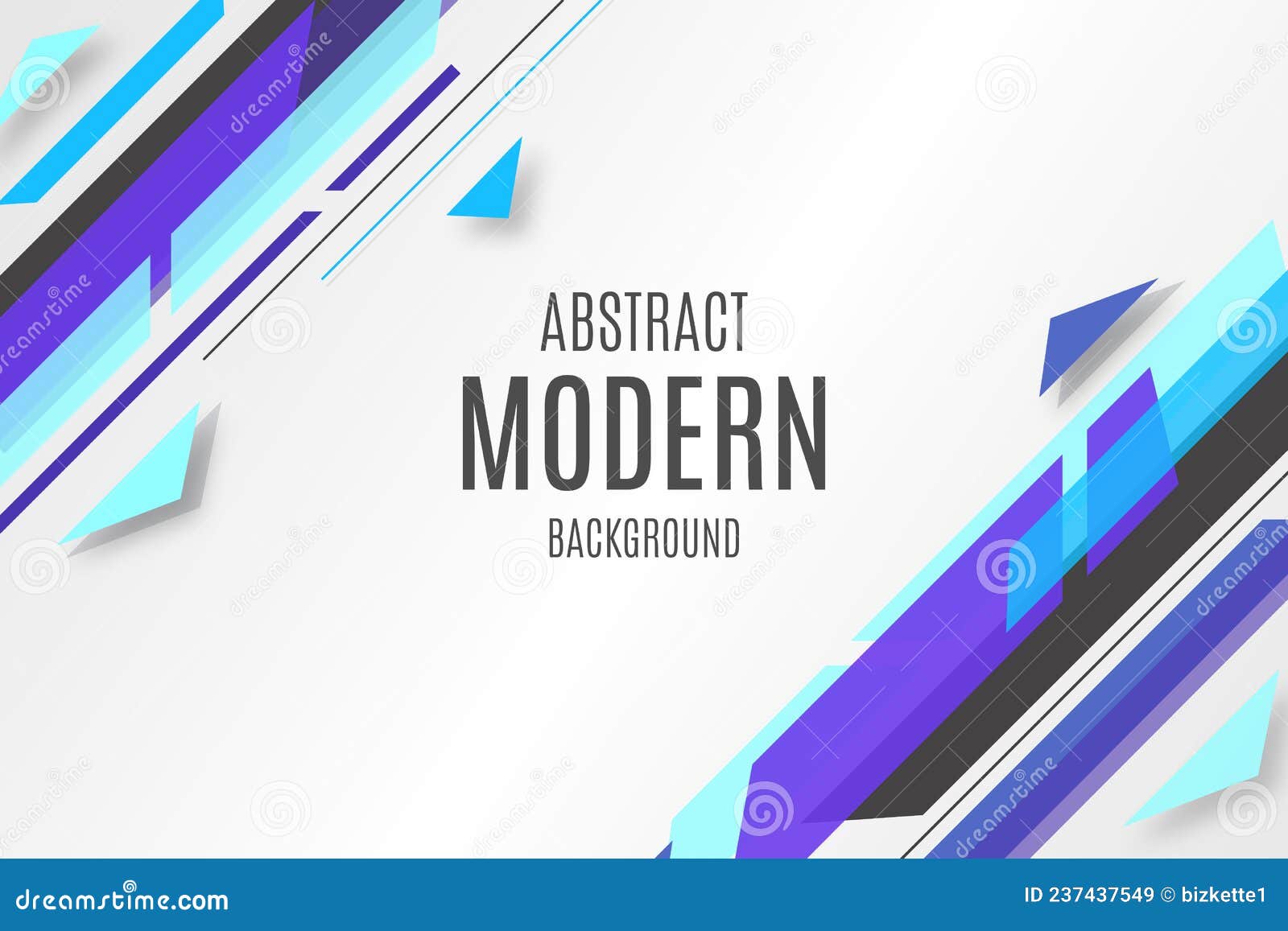 Blue Abstract Background with Modern Shapes Vector Illustration Stock ...